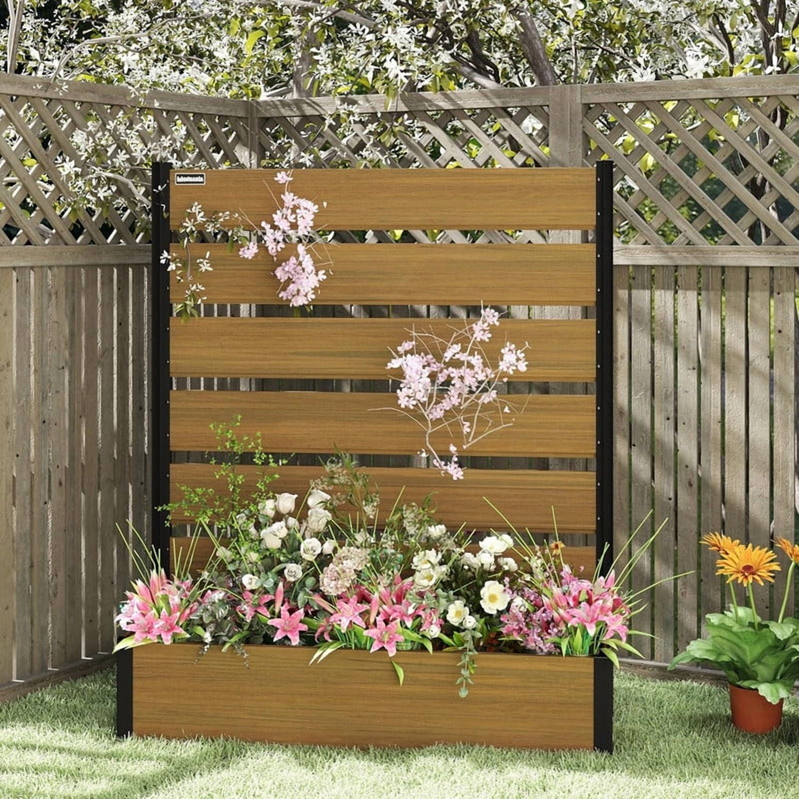 Mondaria 6 Feet 6 Feet Privacy Fence, Outdoor Wood Plastic Composite ...