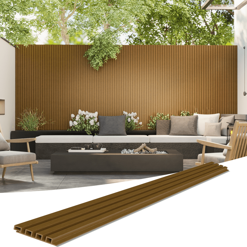 Mondaria 6 Feet×6 Feet Privacy Fence, Outdoor Wood Plastic Composite ...