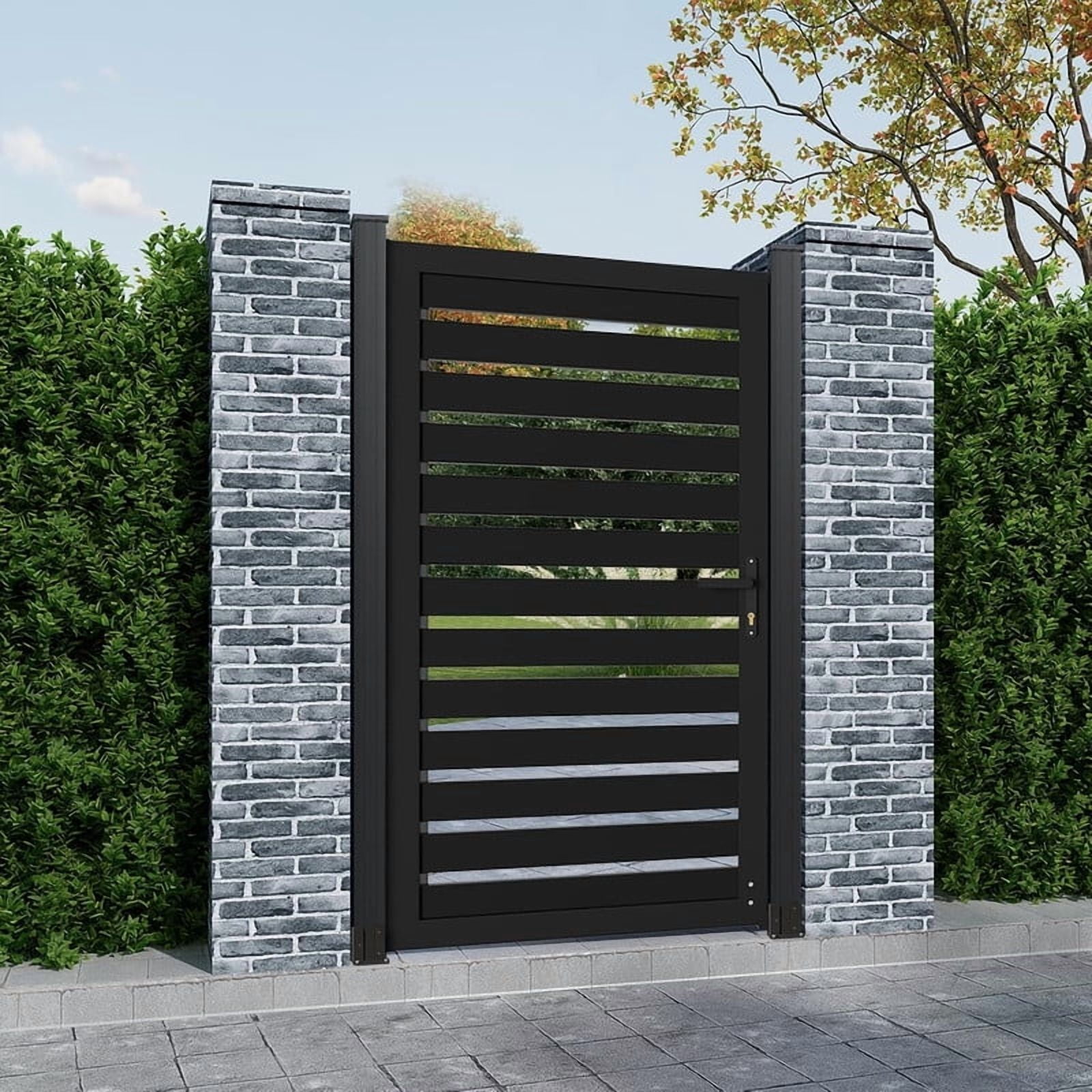 Mondaria 6ft x 3ft Aluminum Alloy Privacy Gate - Outdoor Metal Garden ...