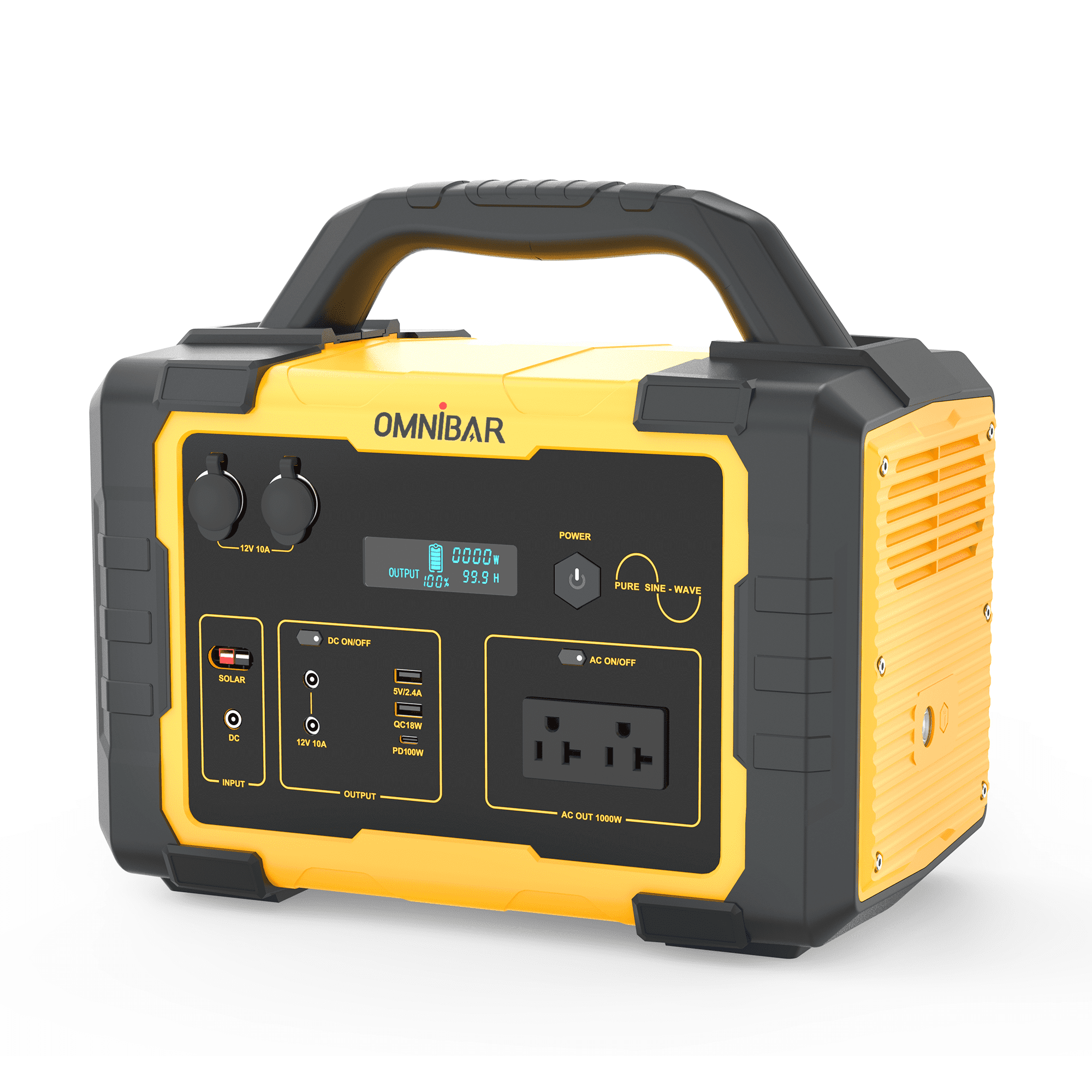 Mondawe 1000W Portable Power Station 1024Wh Solar Generator with AC ...