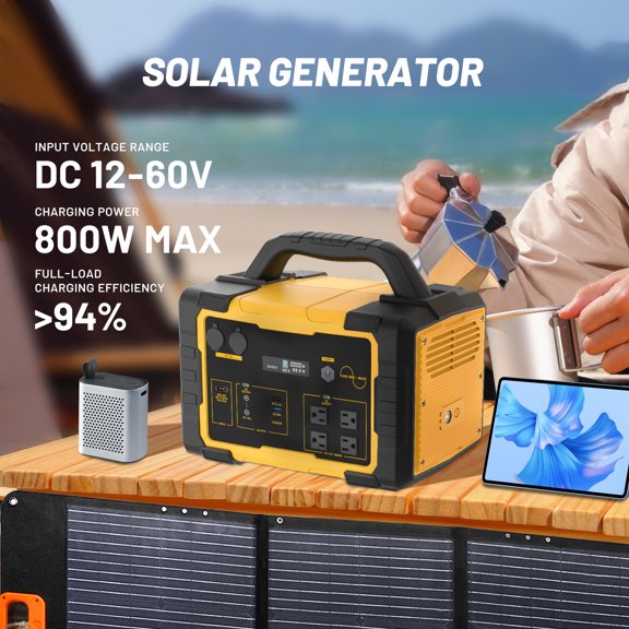 SOLARPLAY 2500W Portable Solar Generator, 4800W Peak, 2304Wh LiFePO4 ...