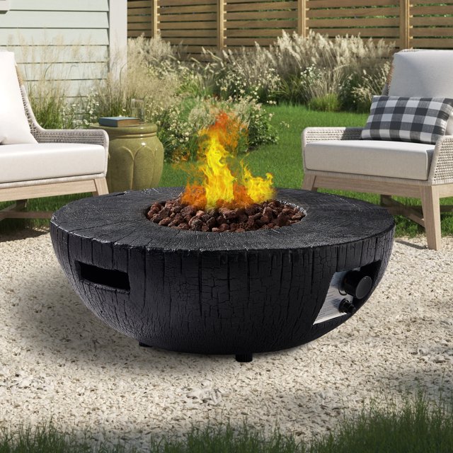 "Mondawe 28"" Outdoor Propane Gas Fire Pit with 30,000 BTU, Waterproof ...