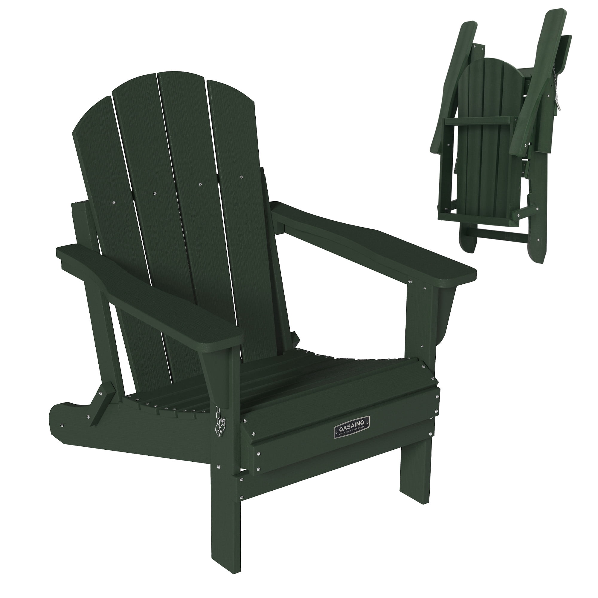 Mondawe Folding Adirondack Chair, Fire Pit Chair with Widened Armrests ...