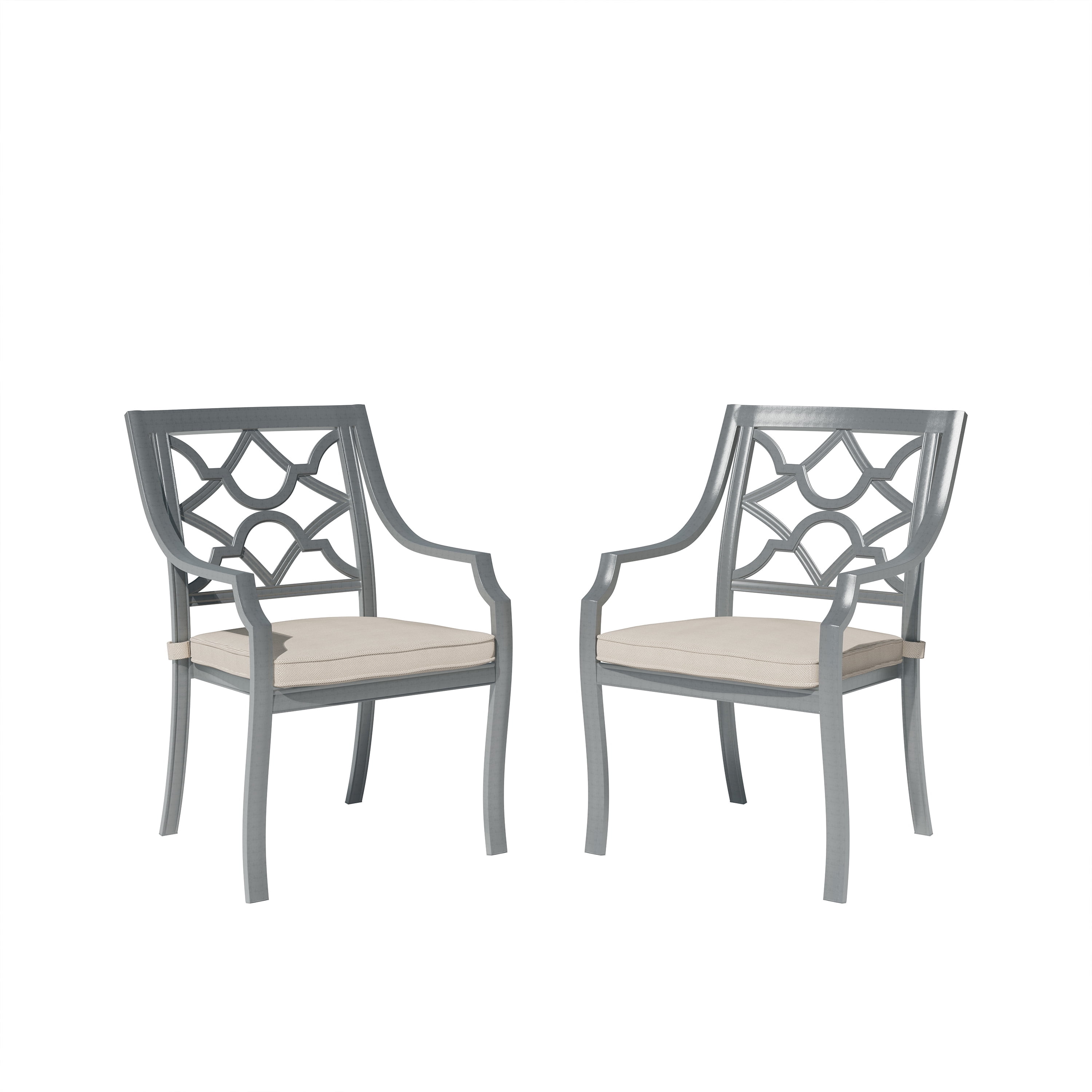 Mondawe Patio Dining Chairs Set of 2,Outdoor Cast Aluminum Patio Chairs ...