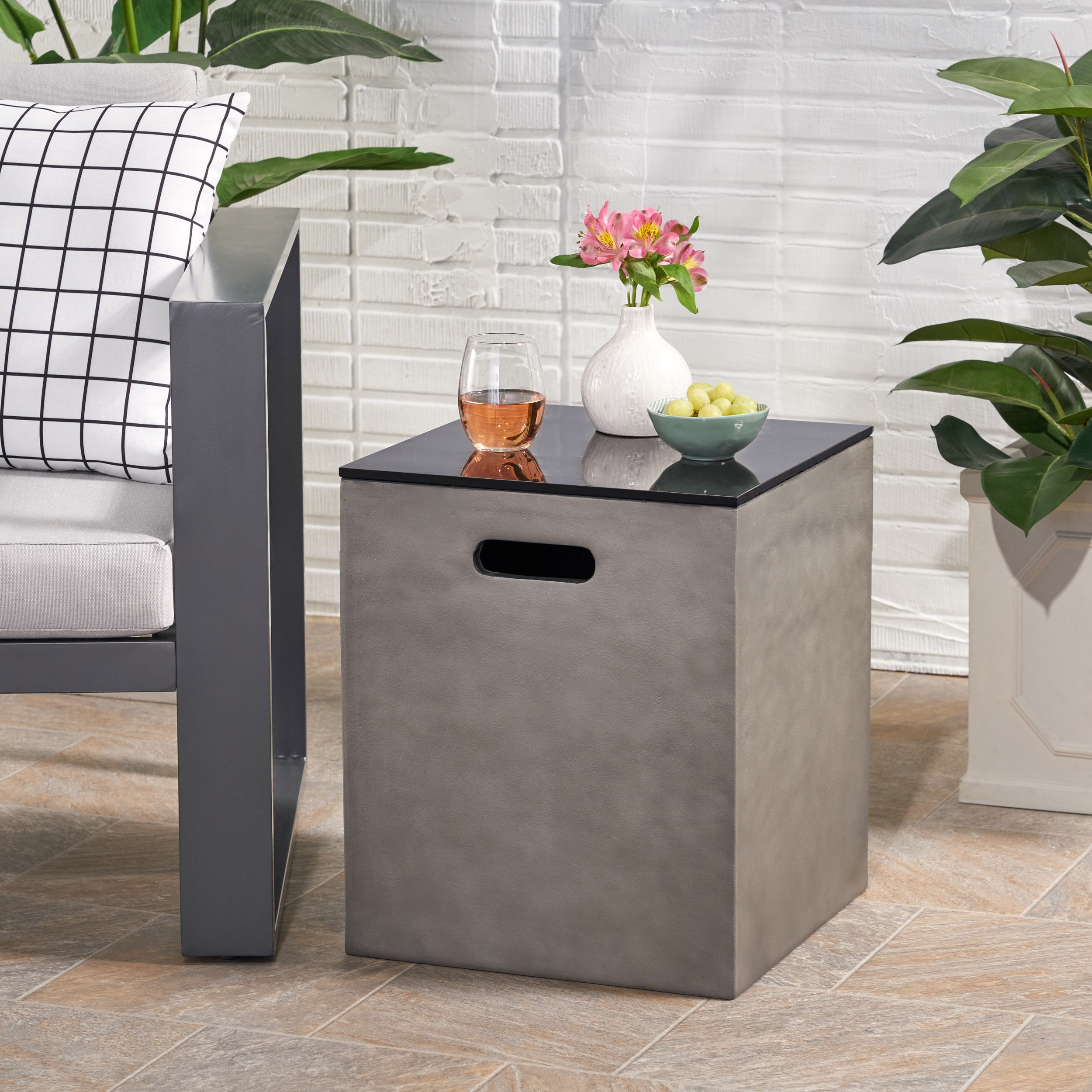 Mondawe Propane Tank Cover Table 16 inch for Fire Table, Hideaway ...