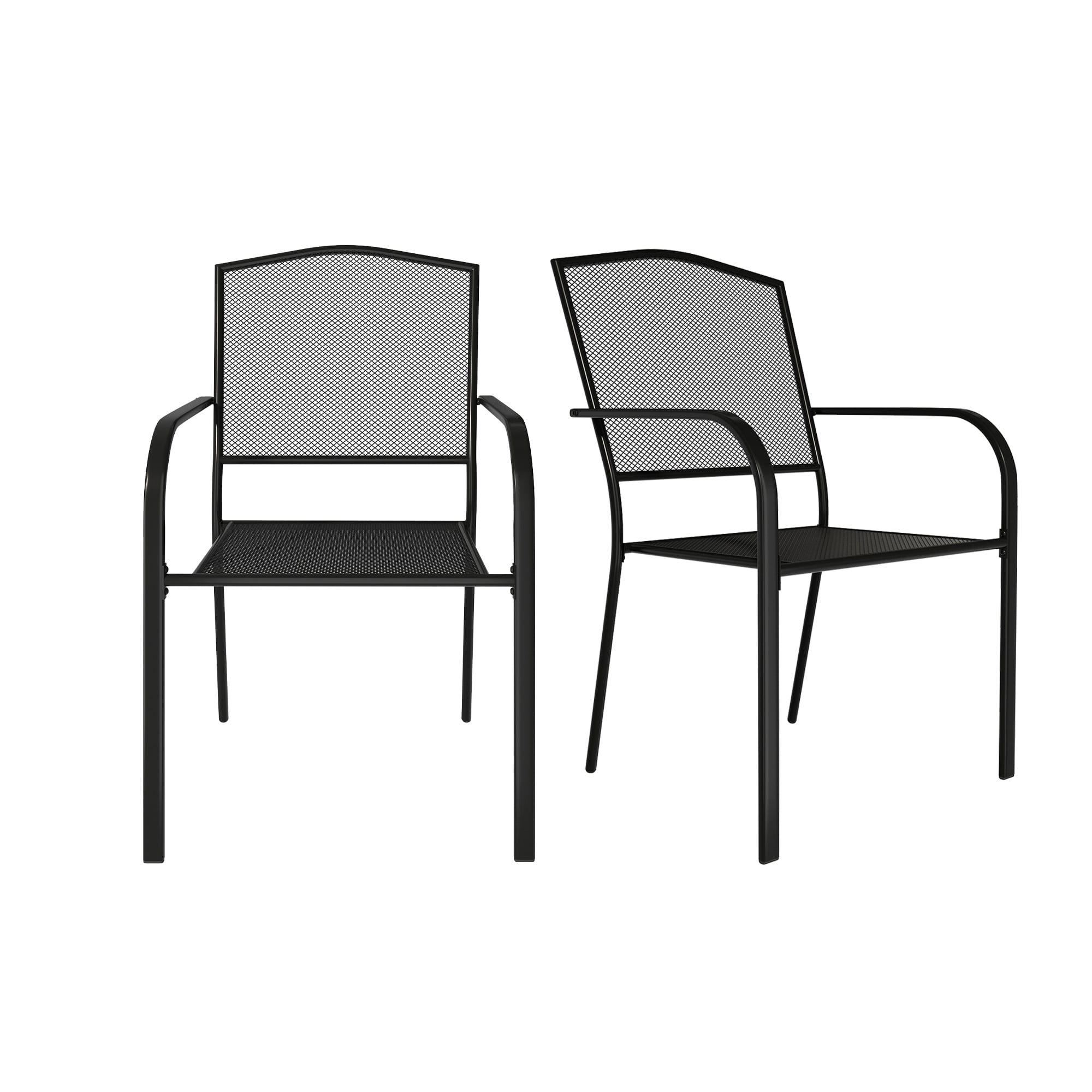 Mondawe Steel Mesh Chair Patio Dining Chair - Walmart.com