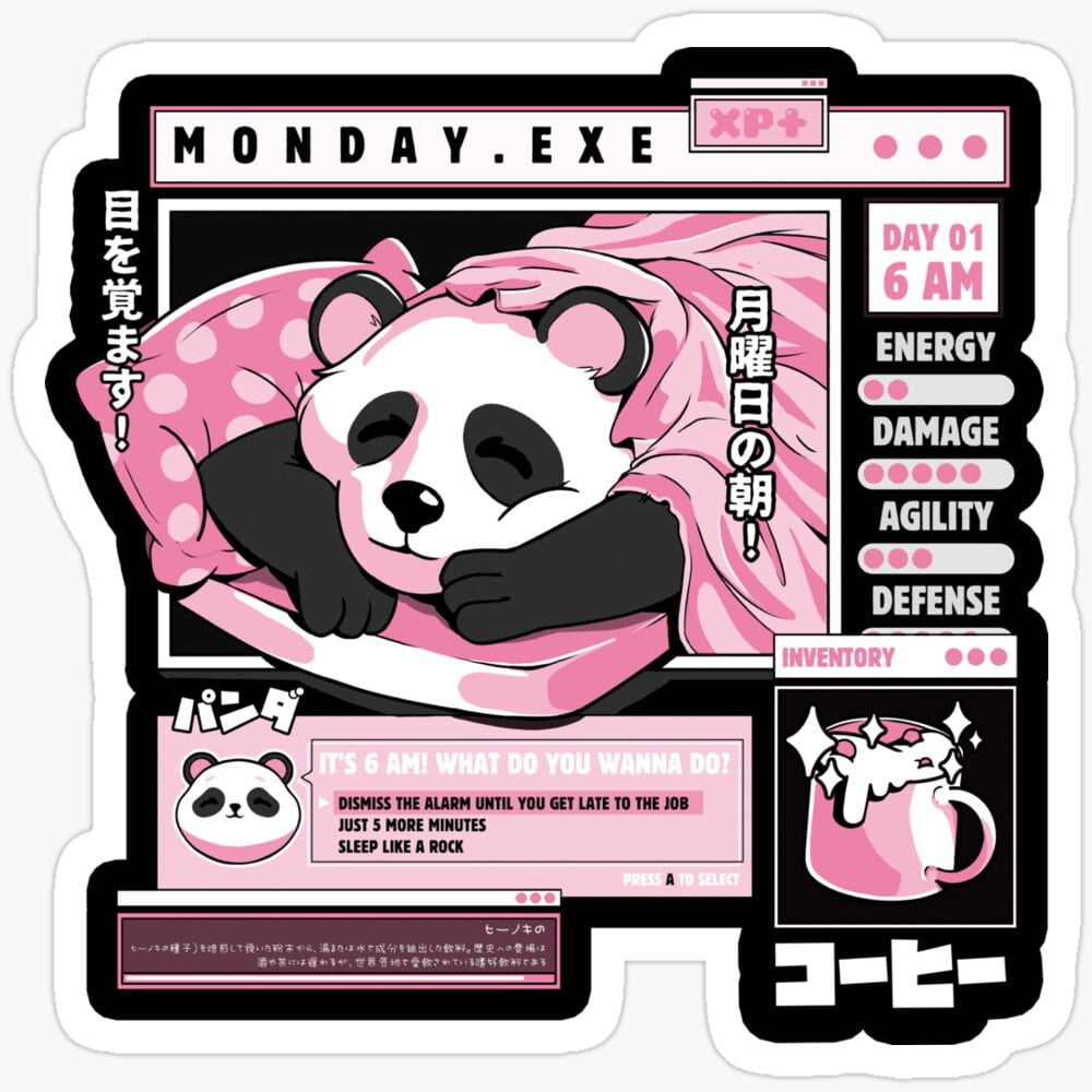Monday.Exe Sticker Phone Decal Water Bottle Stickers Car Decals, Laptop ...