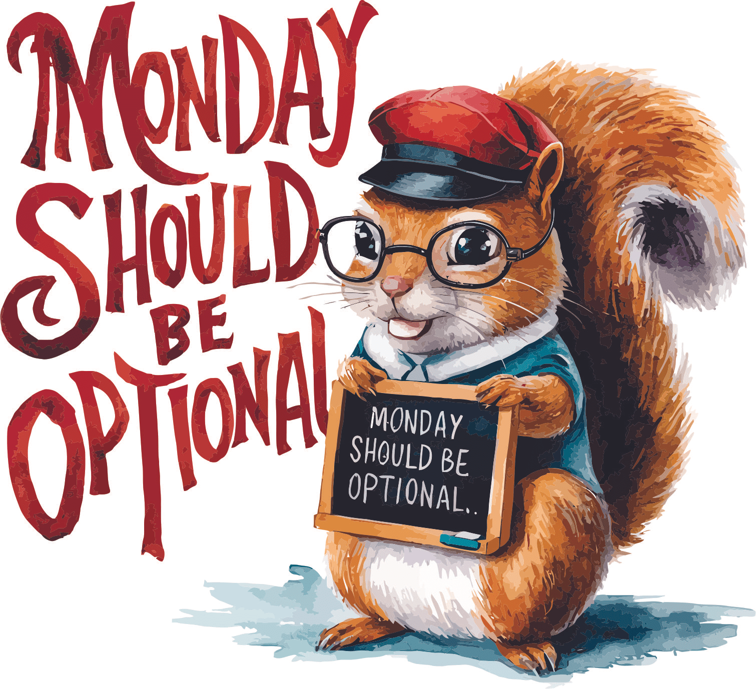 Monday Should Be Optional Quote Squirrel Humor Quotes Animal Animals ...