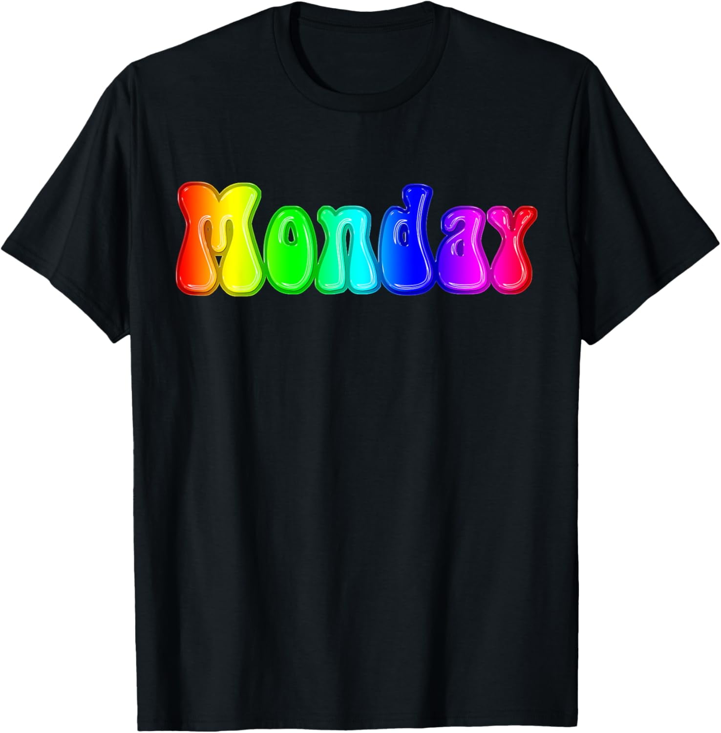 Monday Tee Funny Vintage Rainbow 80s Days of the Week 1980s T-Shirt ...