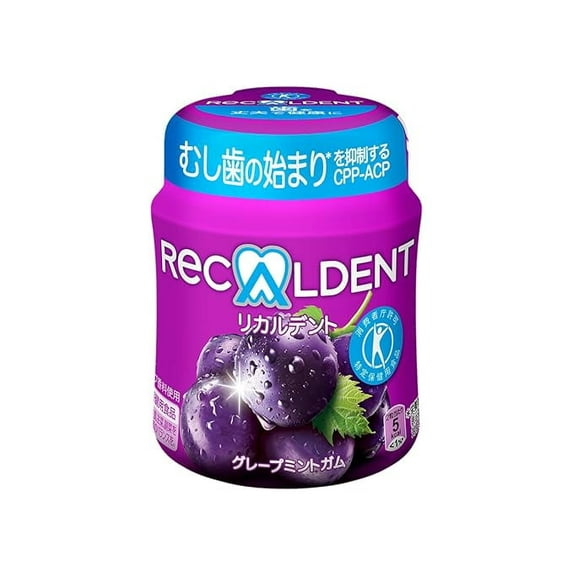 Mondelēz Recaldent Rikarudento Grape Mint Chewing Gum Bottle, 140 g ...