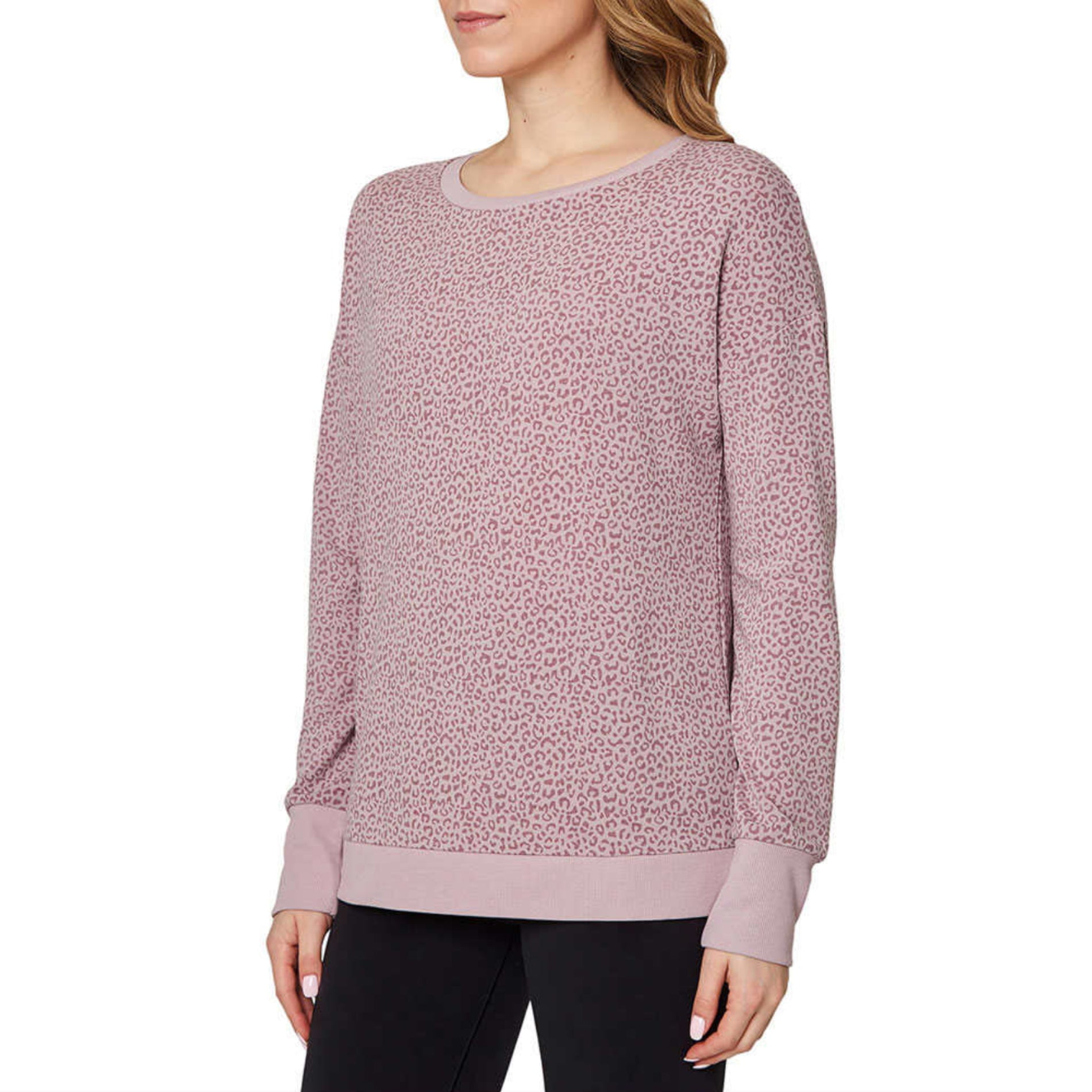 Mondetta Women's Leopard Print Soft Moisture Wicking Relaxed Fit ...