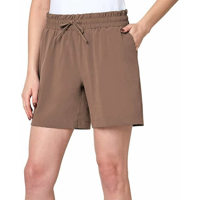 Mondetta Women's Moisture Wicking Woven Short with Pockets Pull On ...