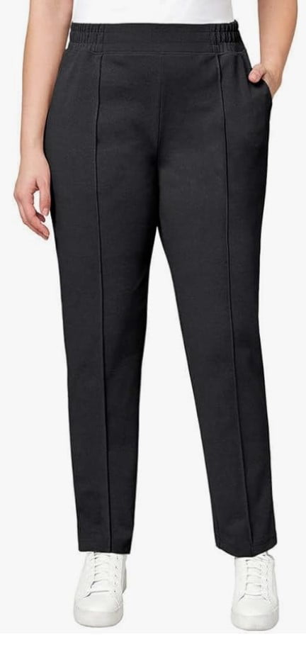 Mondetta Women's Textured Pintuck Straight Leg Pant (Black , X-Large ...