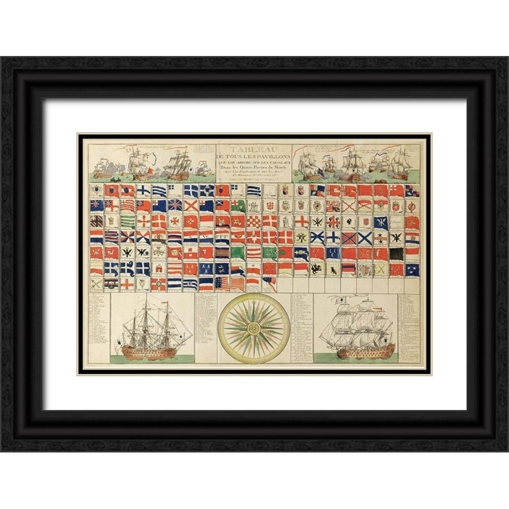 Mondhare, Louis Joseph 32x23 Black Ornate Wood Framed with Double ...