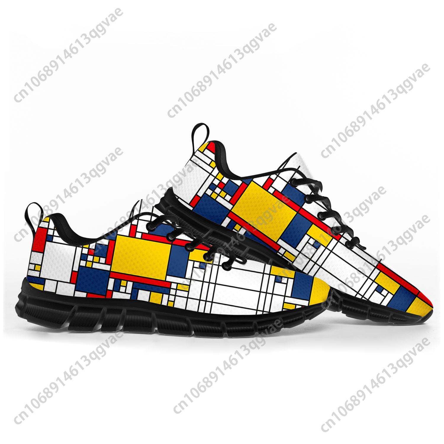 Mondrian Abstract Art Aesthetic Sports Shoes Mens Womens Teenager Kids ...