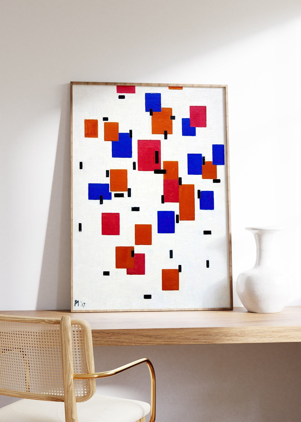Mondrian Abstract Art Print, Geometric Bauhaus, Cubist Minimalist ...