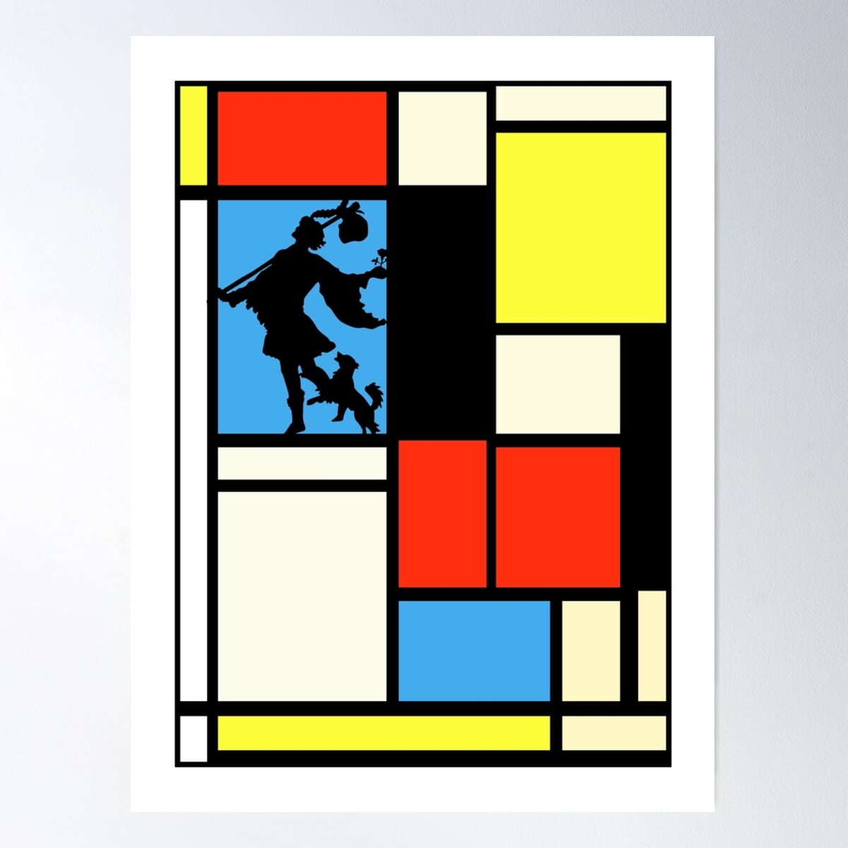Mondrian And The Fool Poster Wall Art, Modern Wall Decor For Living ...