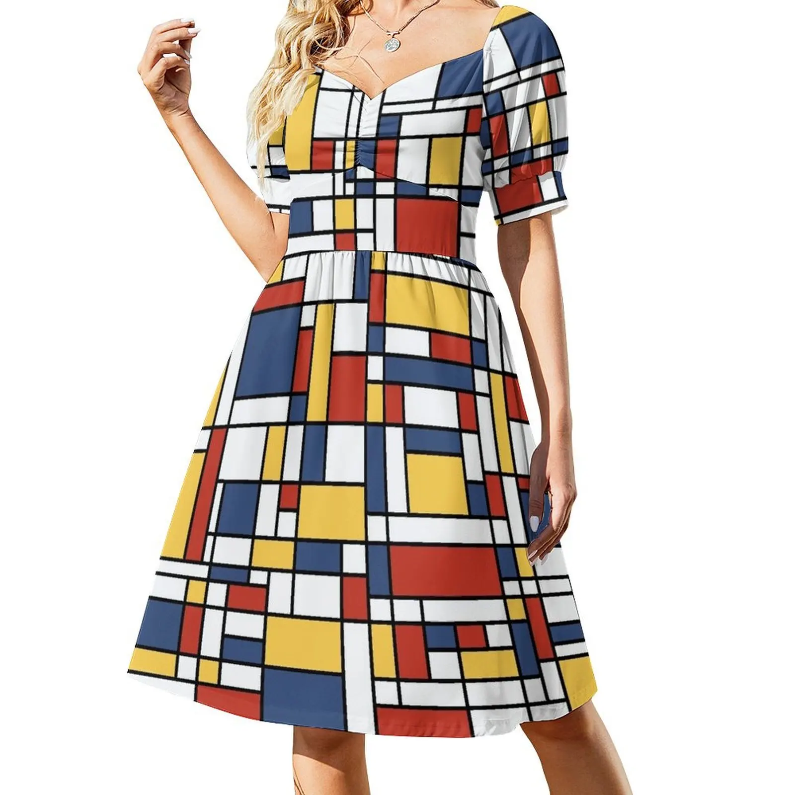Mondrian De Stijl Pattern Sleeveless Dress womans clothing Party ...
