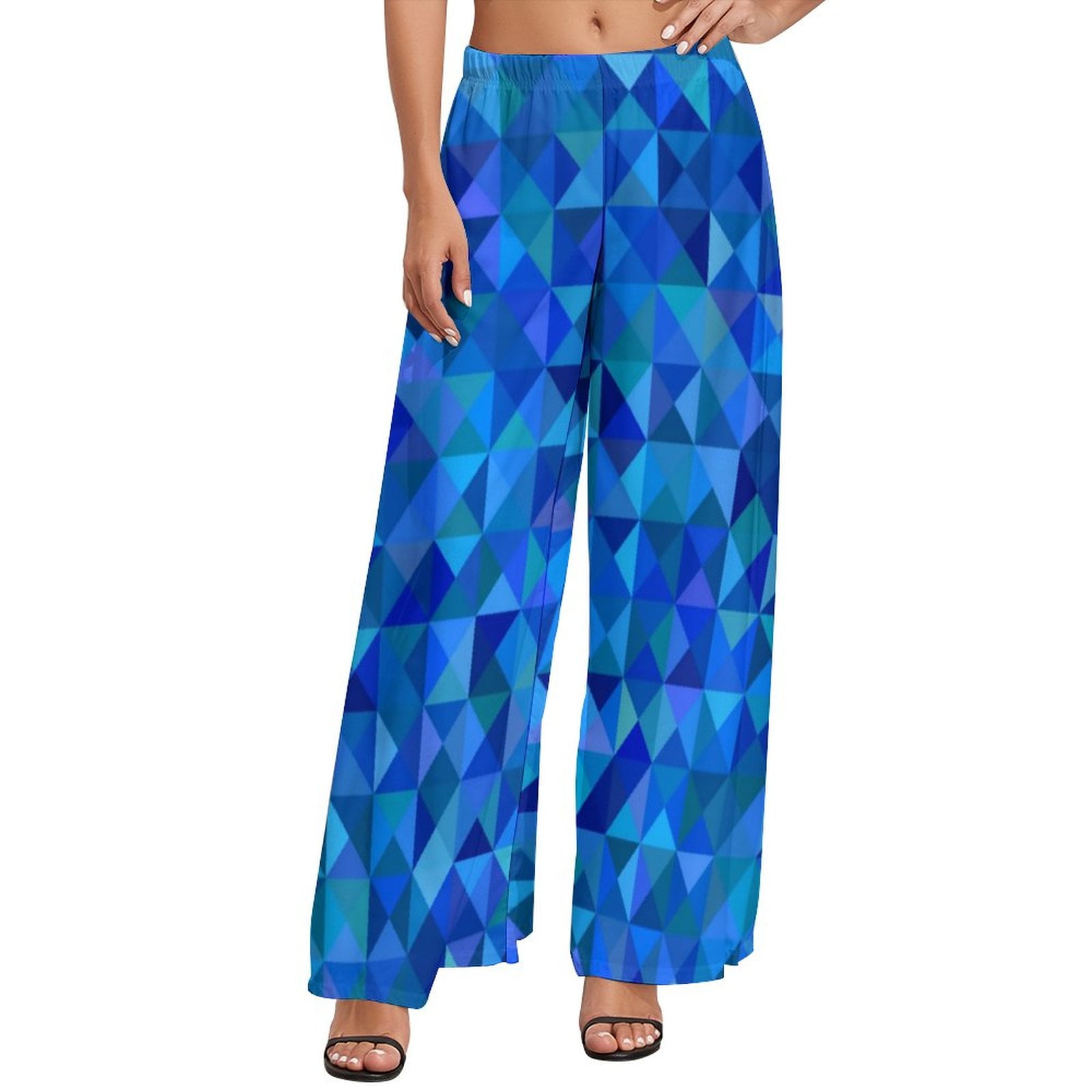 Mondrian Geometry Straight Pants Modern Art Modern Wide Leg Pants ...