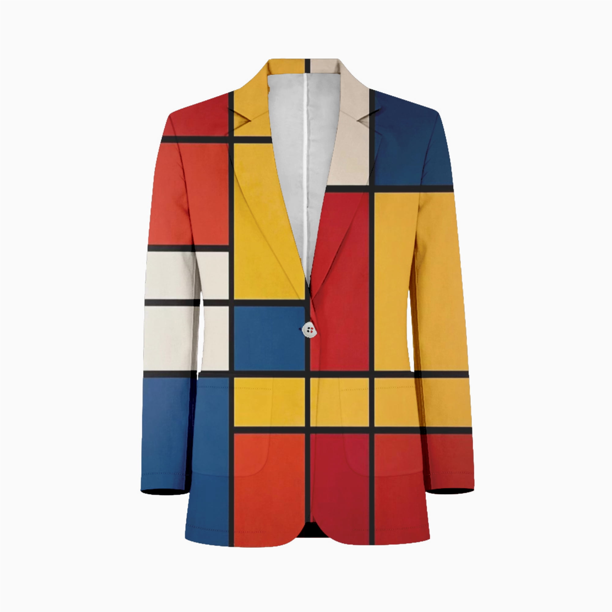 Mondrian Inspired（1） Mens Suits Shawl Collar Slim Fit Suit Mens Groom ...