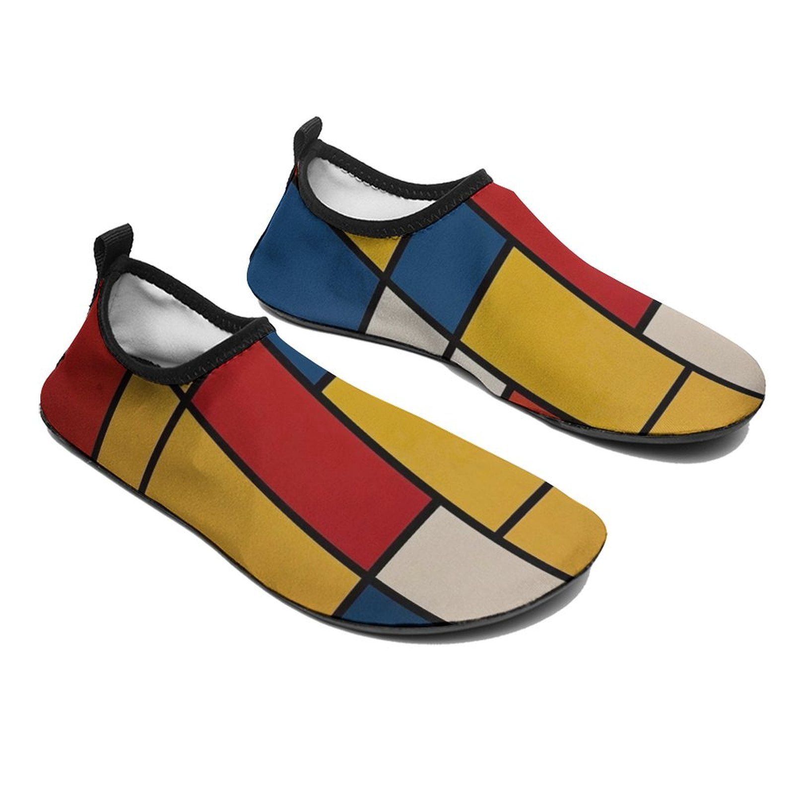 Mondrian Inspired（1） Water Shoes Beach Slip-on Shoes for Men Women Swim ...