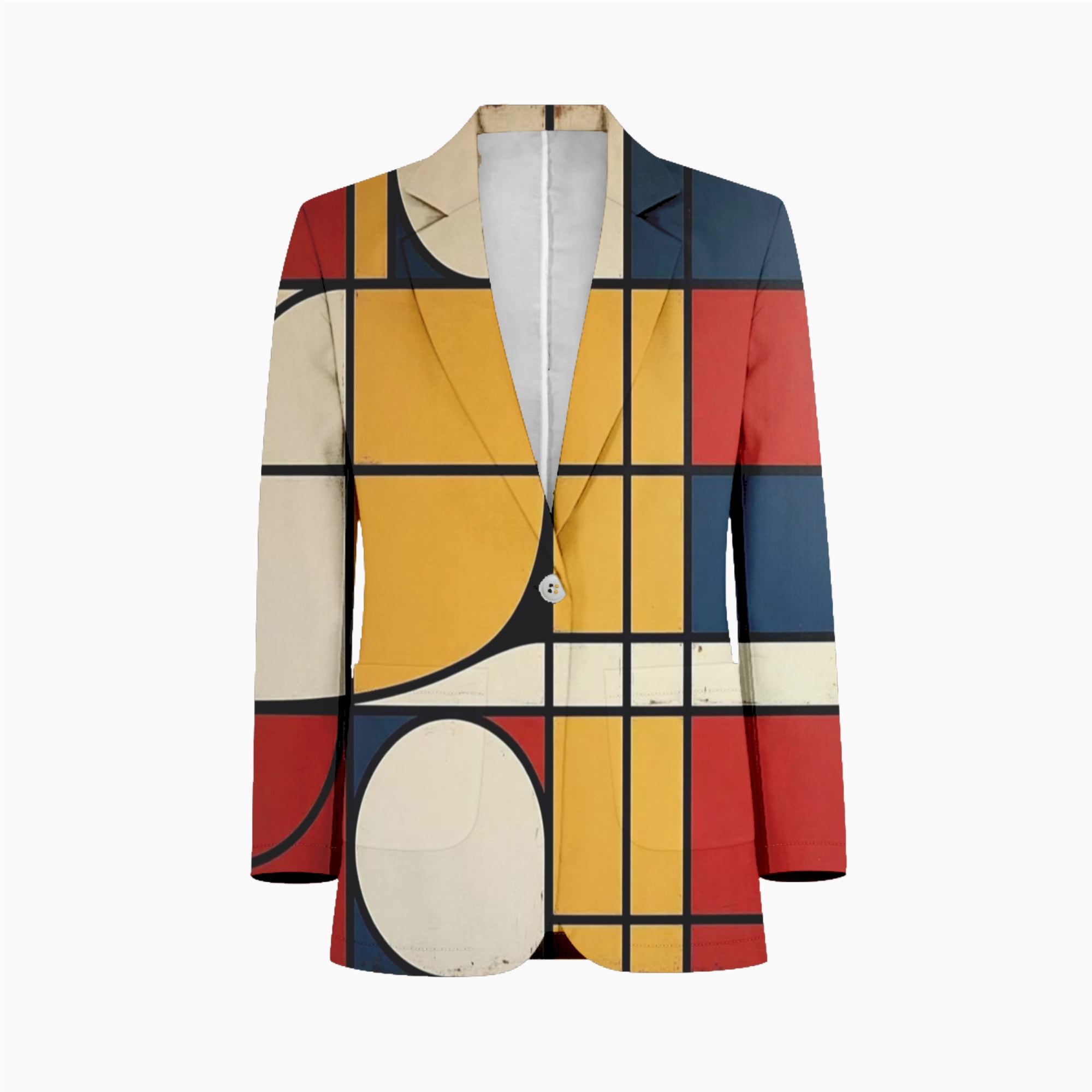 Mondrian Inspired（11） Customized Men's Suits full man Shawl Collar ...