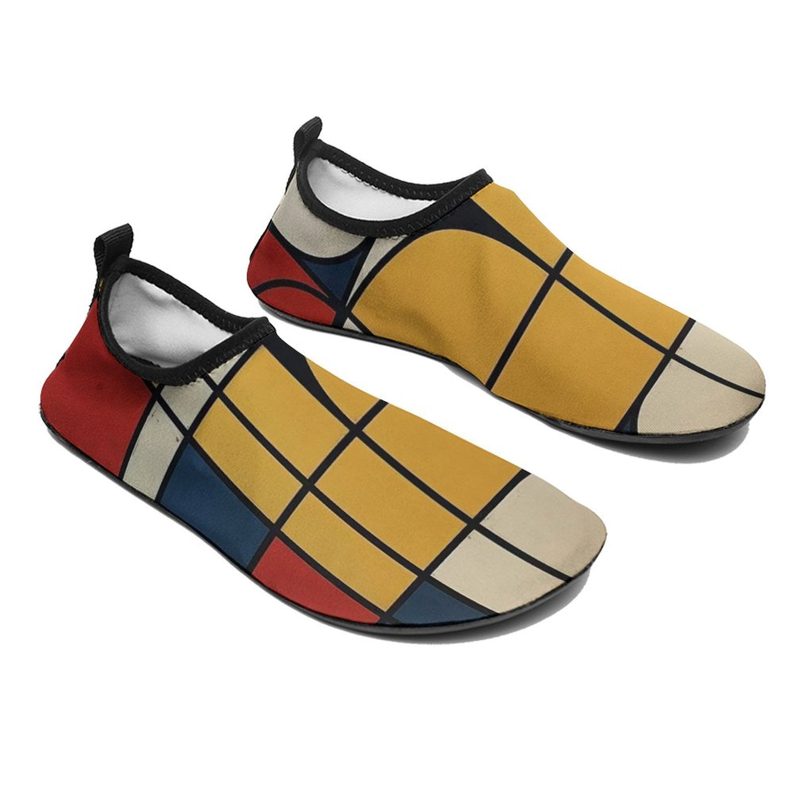 Mondrian Inspired（11） Water Shoes Beach Slip-on Shoes for Men Women ...