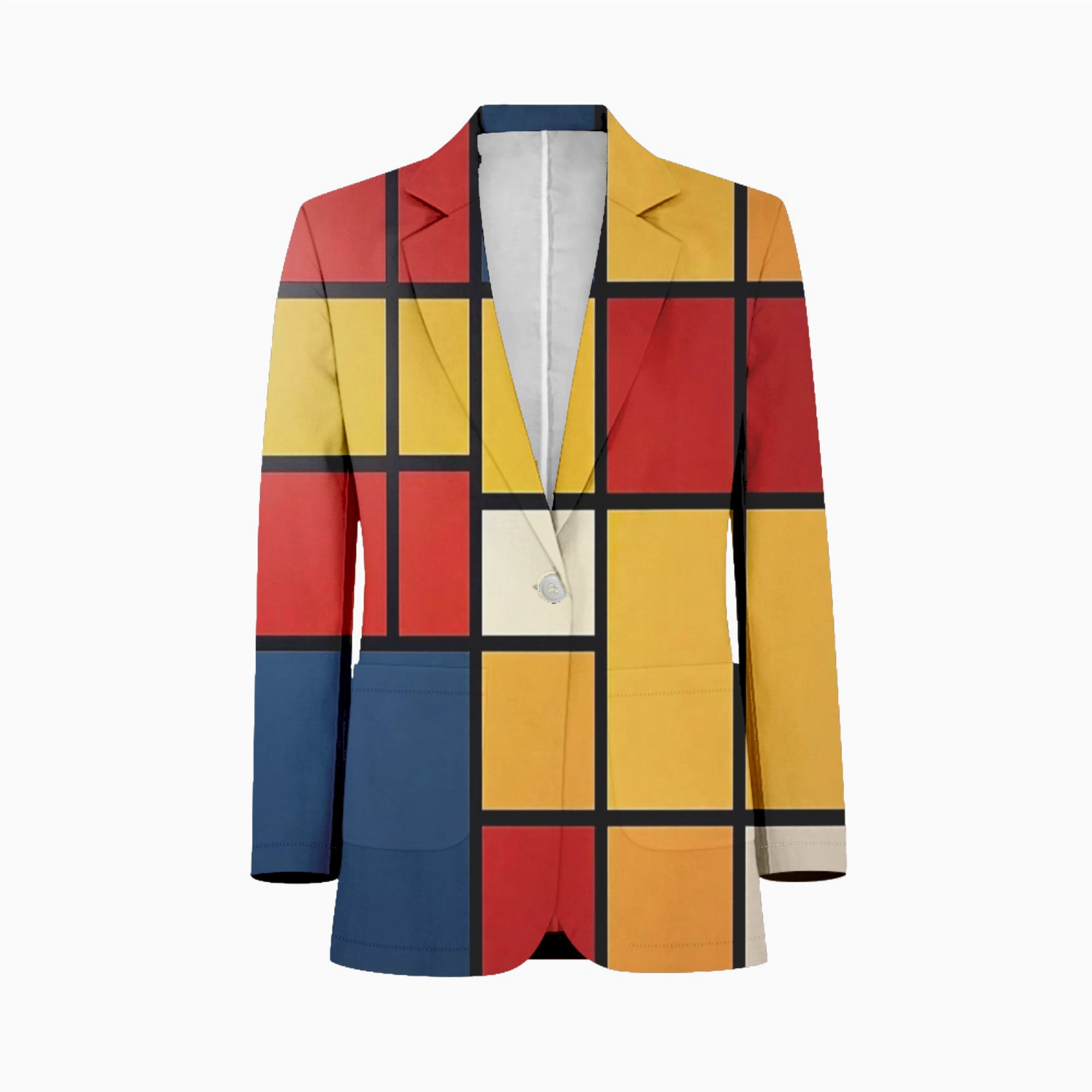 Mondrian Inspired（12） Customized Men's Suits full man Shawl Collar ...