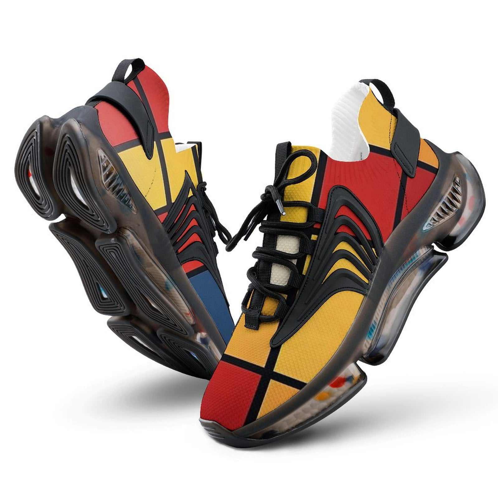 Mondrian Inspired（12） Walking Shoes for Men Woman Lightweight Tennis ...