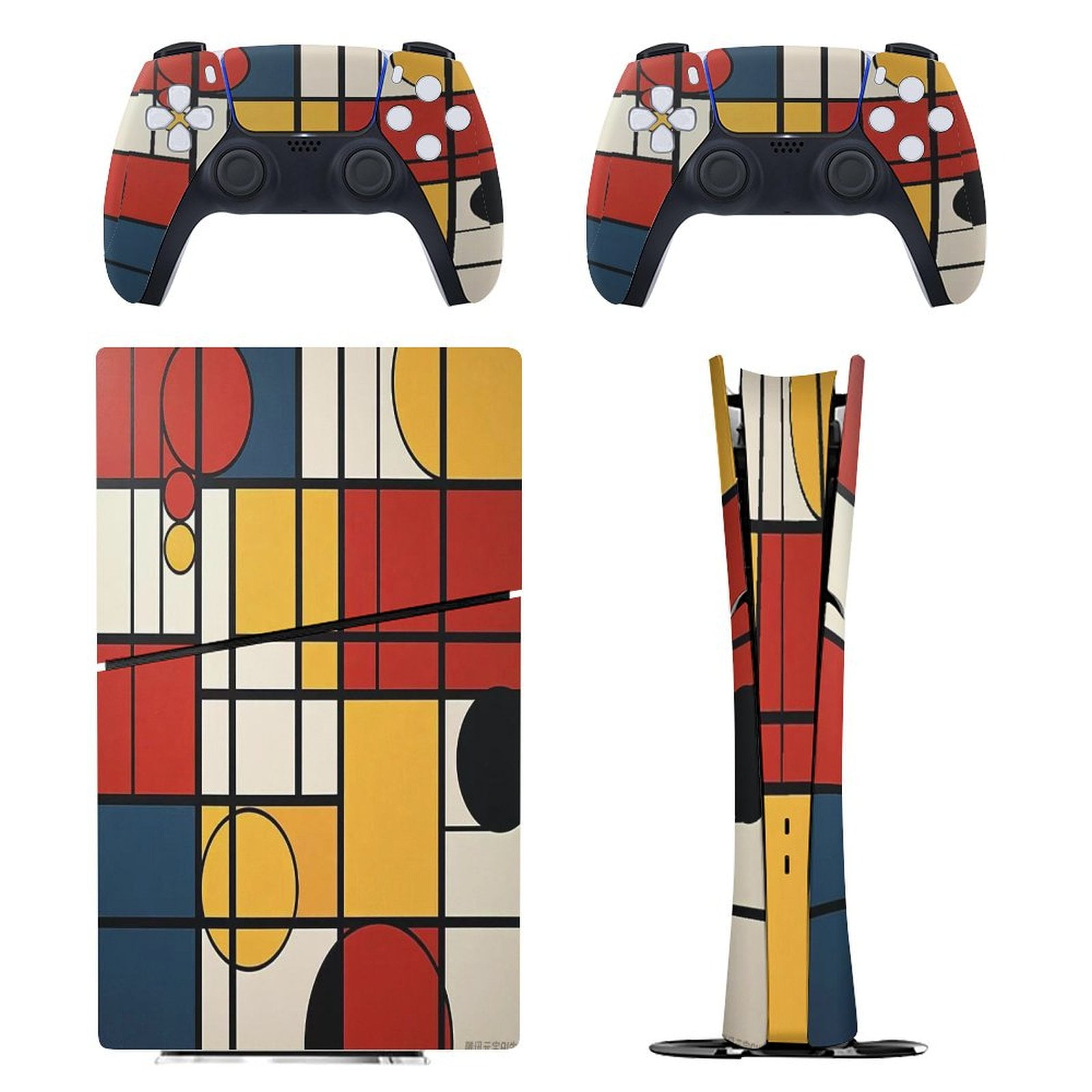 Mondrian Inspired（14） PS5/PS5 Slim Digital Disc Skin Sticker For Console And Controller Skins ...