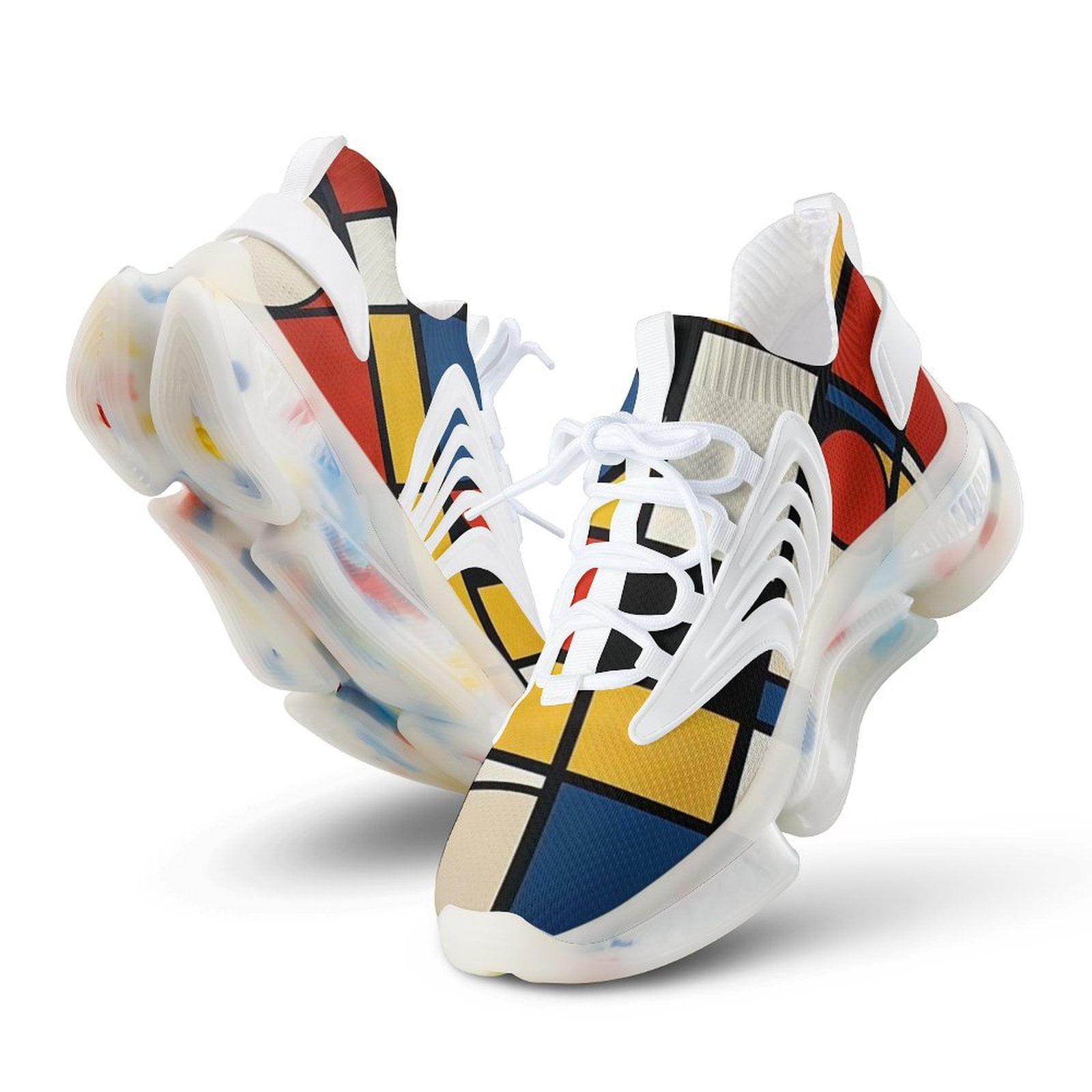 Mondrian Inspired（15） Walking Shoes for Men Woman Lightweight Tennis ...