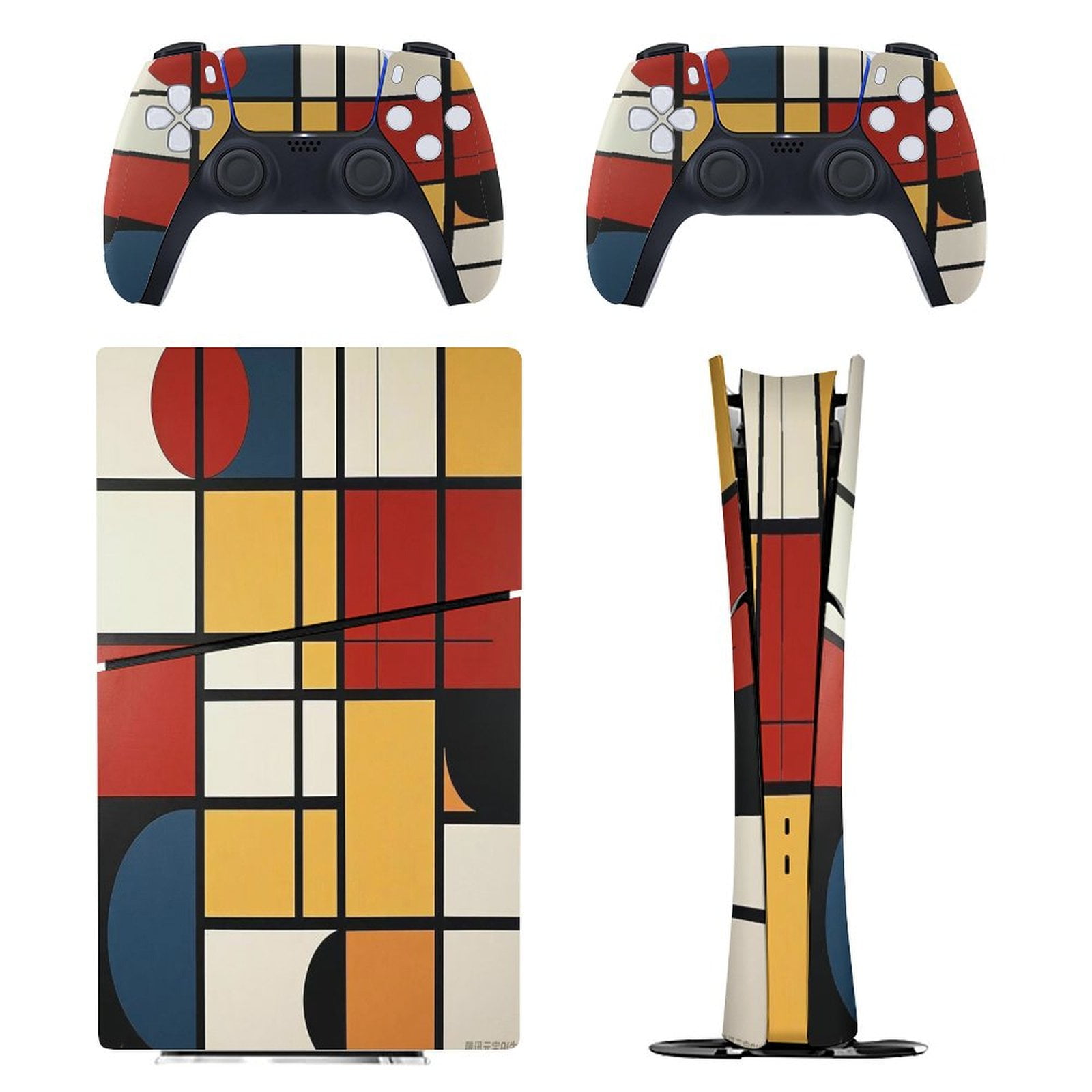 Mondrian Inspired（17） PS5/PS5 Slim Digital Disc Skin Sticker For ...