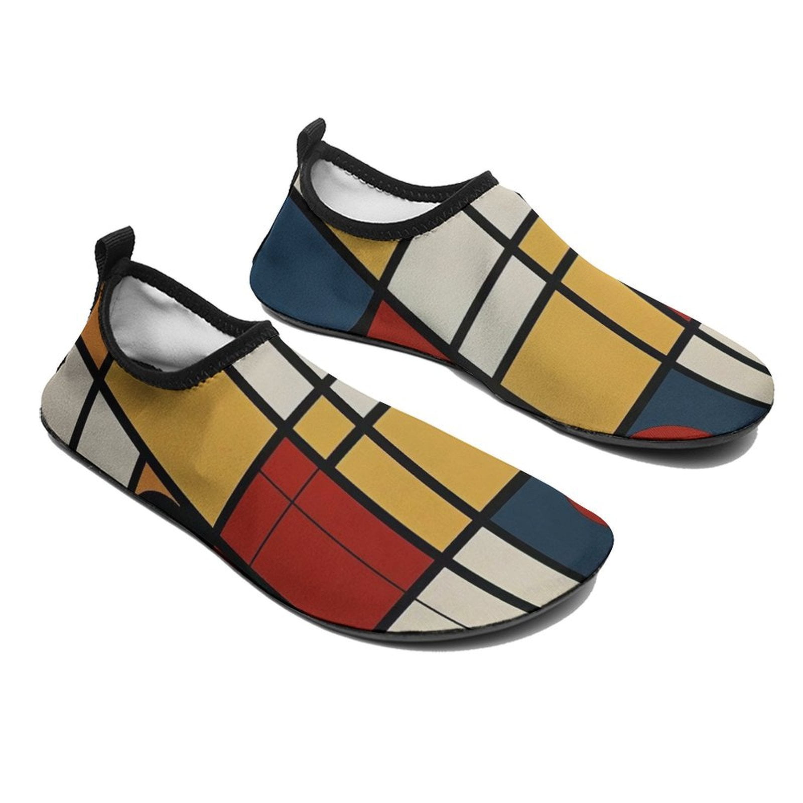 Mondrian Inspired（17） Water Shoes Beach Slip-on Shoes for Men Women ...