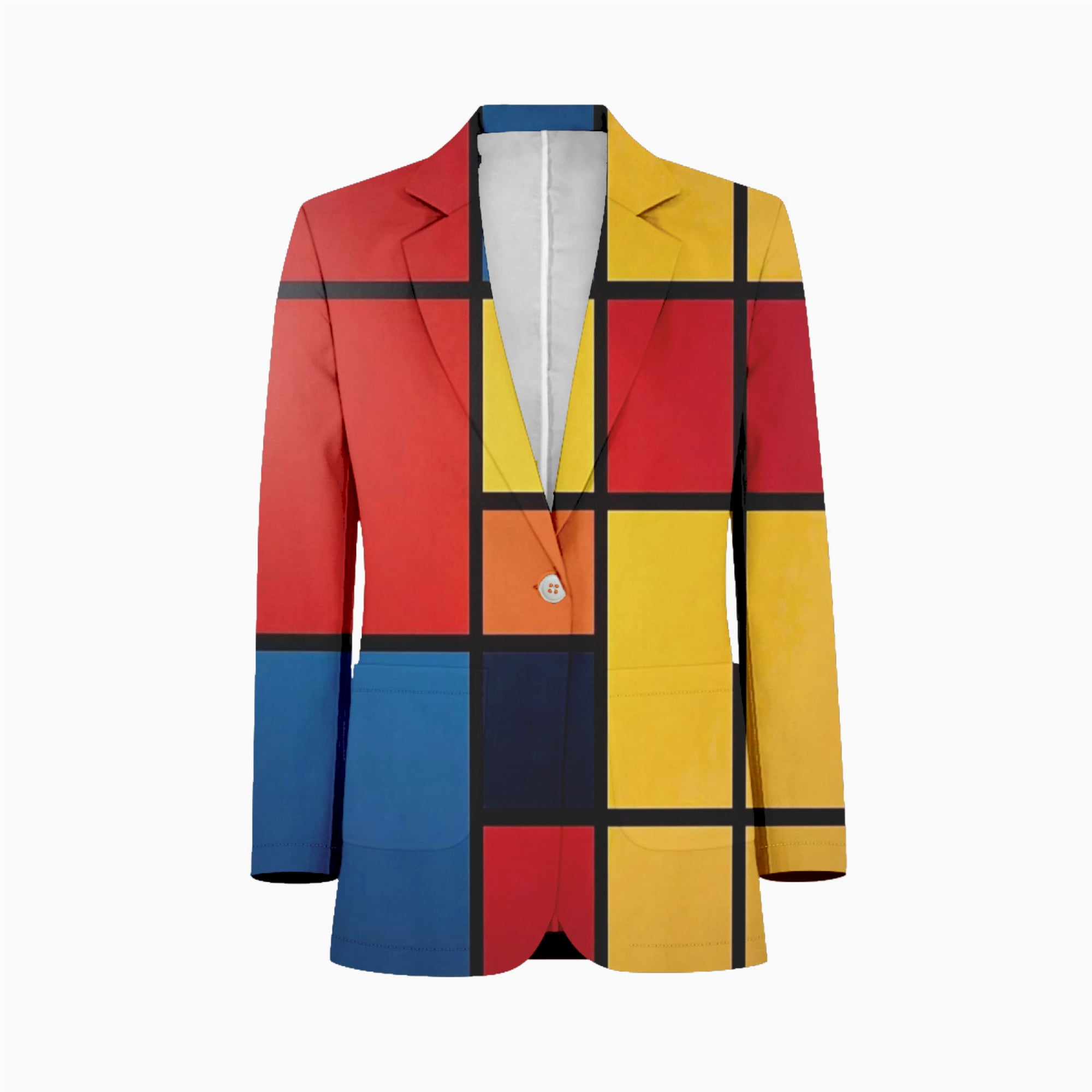 Mondrian Inspired（2） Customized Men's Suits full man Shawl Collar ...
