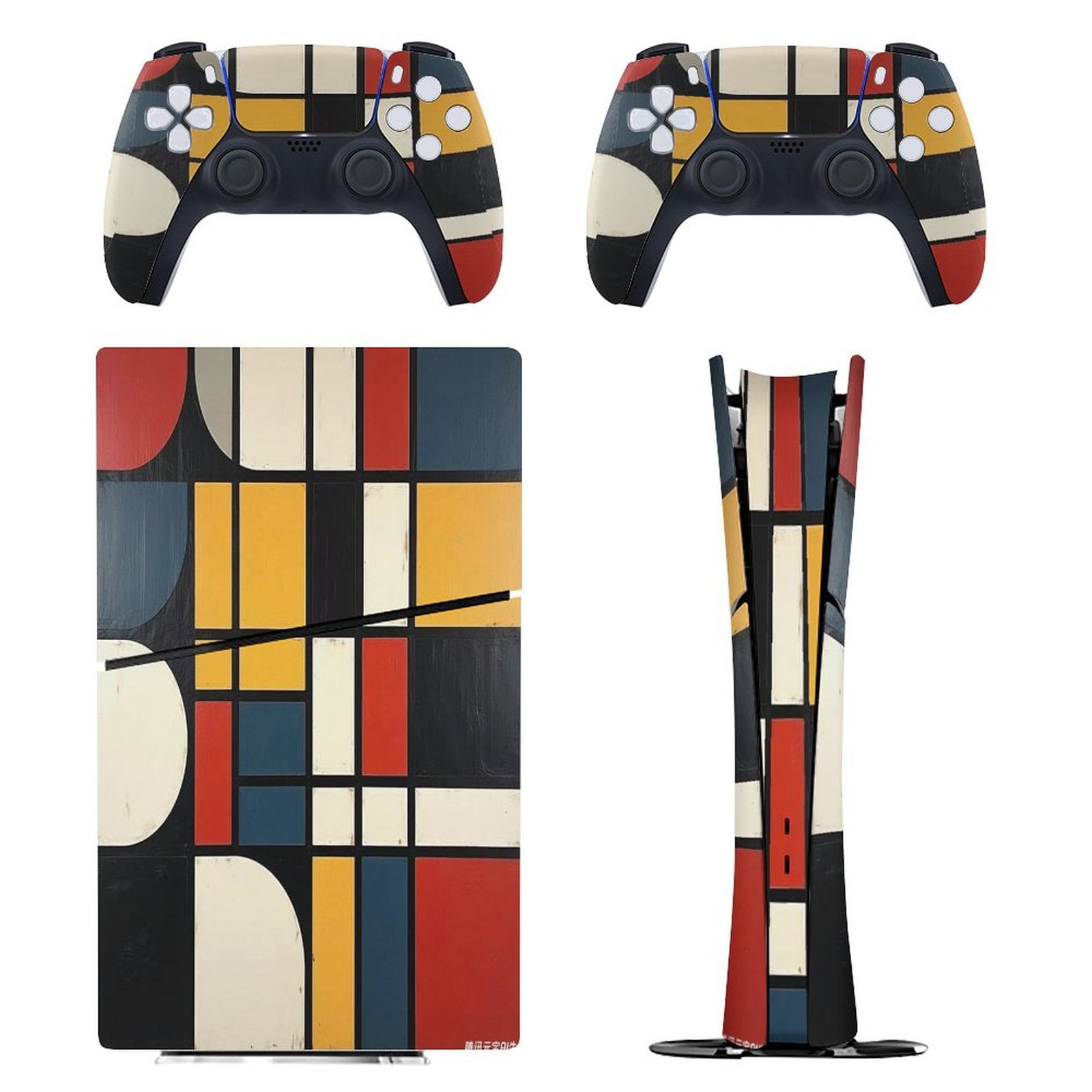 Mondrian Inspired（20） PS5/PS5 Slim Digital Disc Skin Sticker For Console And Controller Skins ...