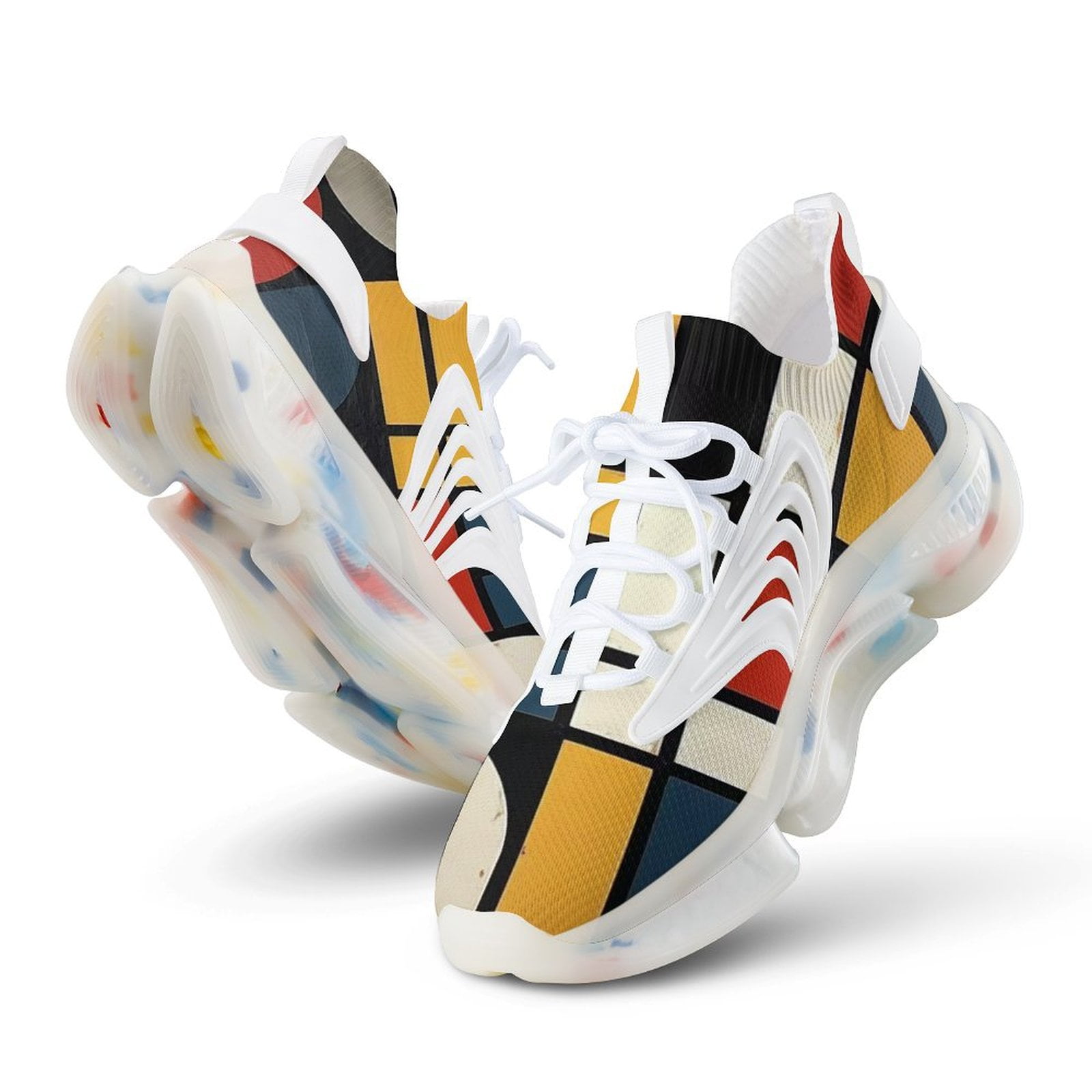 Mondrian Inspired（20） Walking Shoes for Men Woman Lightweight Tennis ...