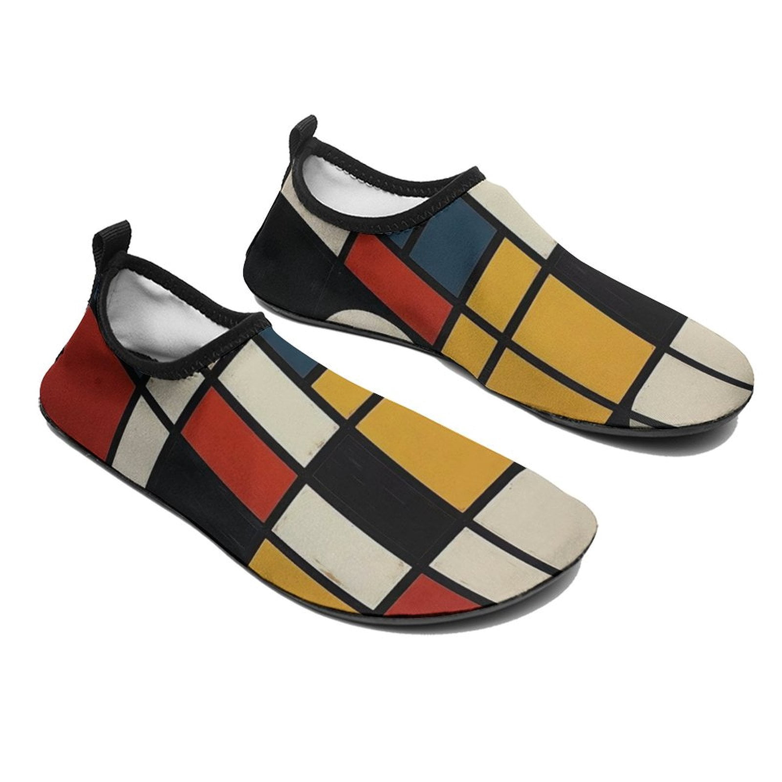 Mondrian Inspired（20） Water Shoes Beach Slip-on Shoes for Men Women ...