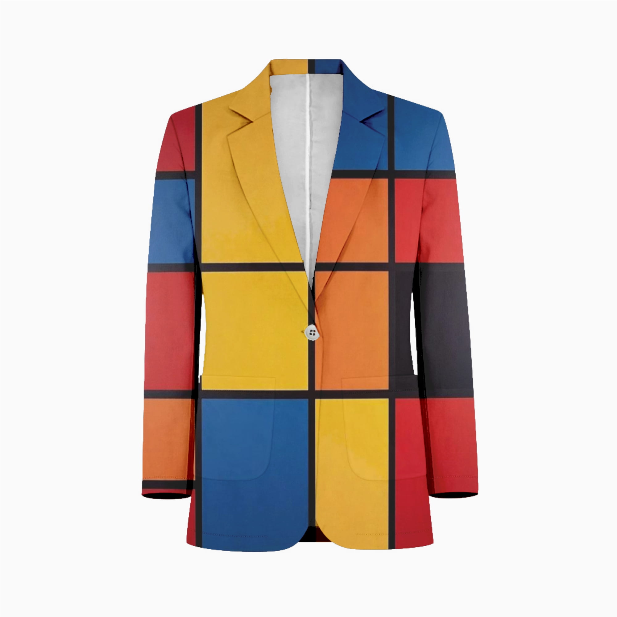 Mondrian Inspired（3） Mens Suits Shawl Collar Slim Fit Suit Mens Groom ...
