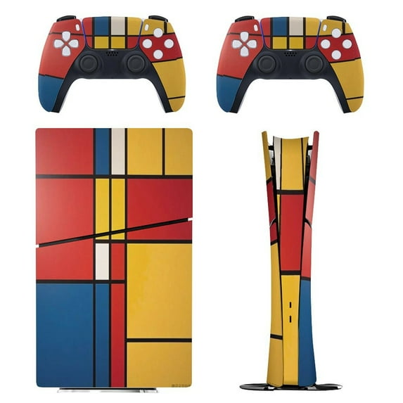 Mondrian Inspired（6） PS5/PS5 Slim Digital Disc Skin Sticker For Console ...