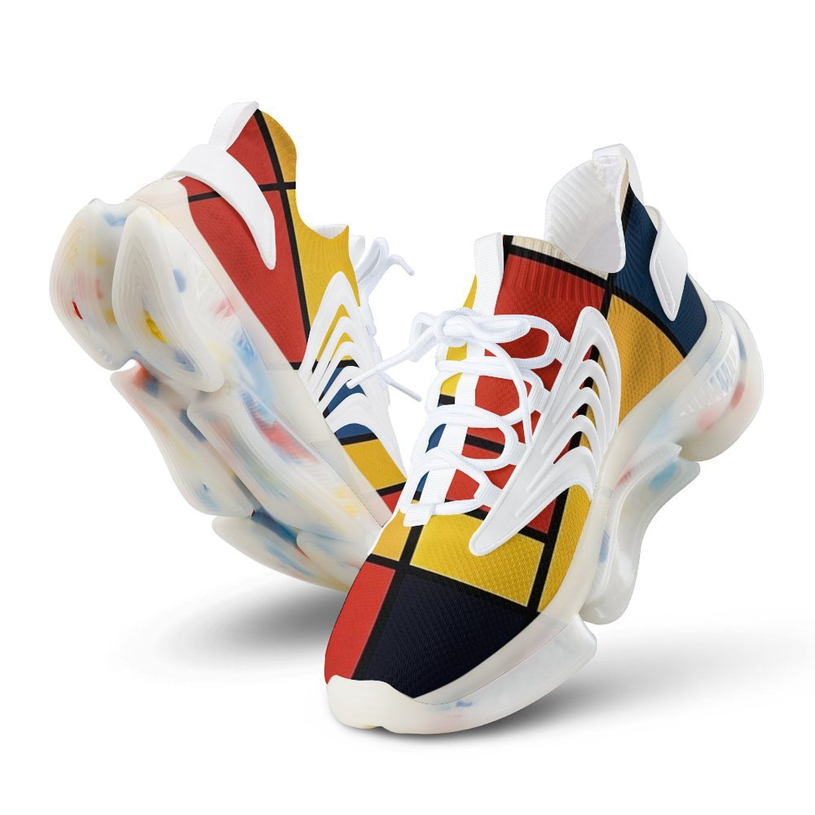 Mondrian Inspired（7） Walking Shoes for Men Woman Lightweight Tennis ...