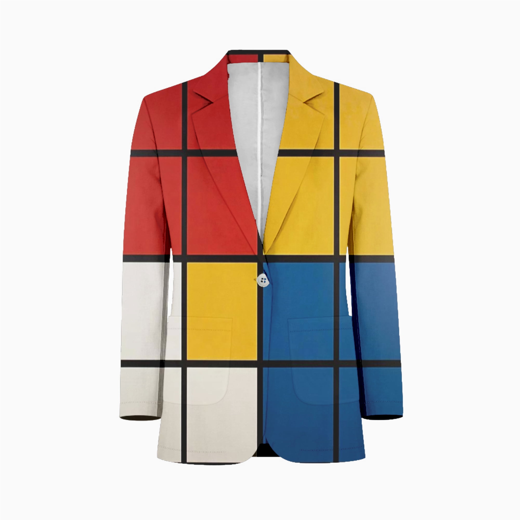 Mondrian Inspired（8） Customized Men's Suits full man Shawl Collar ...