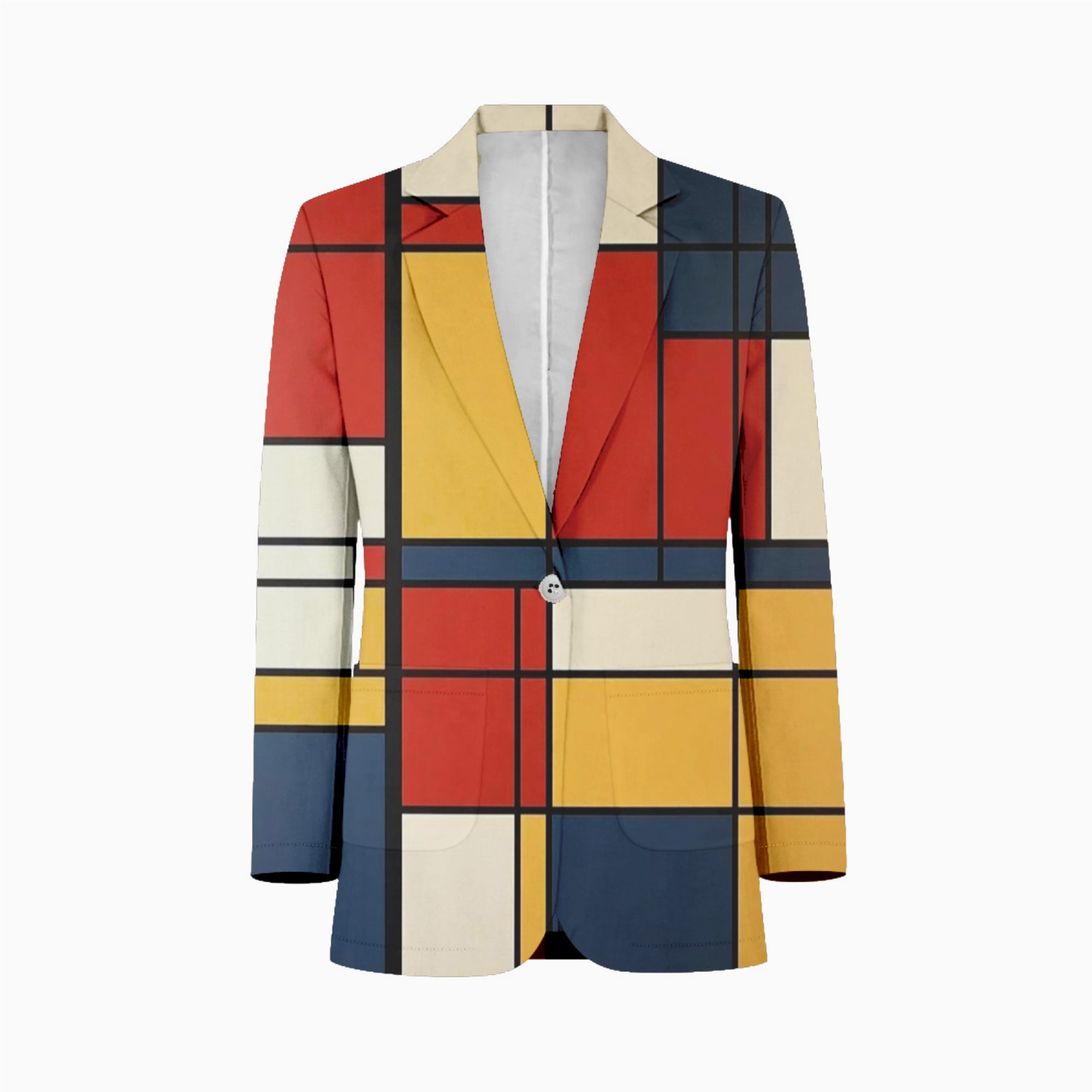 Mondrian Inspired（9） Mens Suits Shawl Collar Slim Fit Suit Mens Groom ...