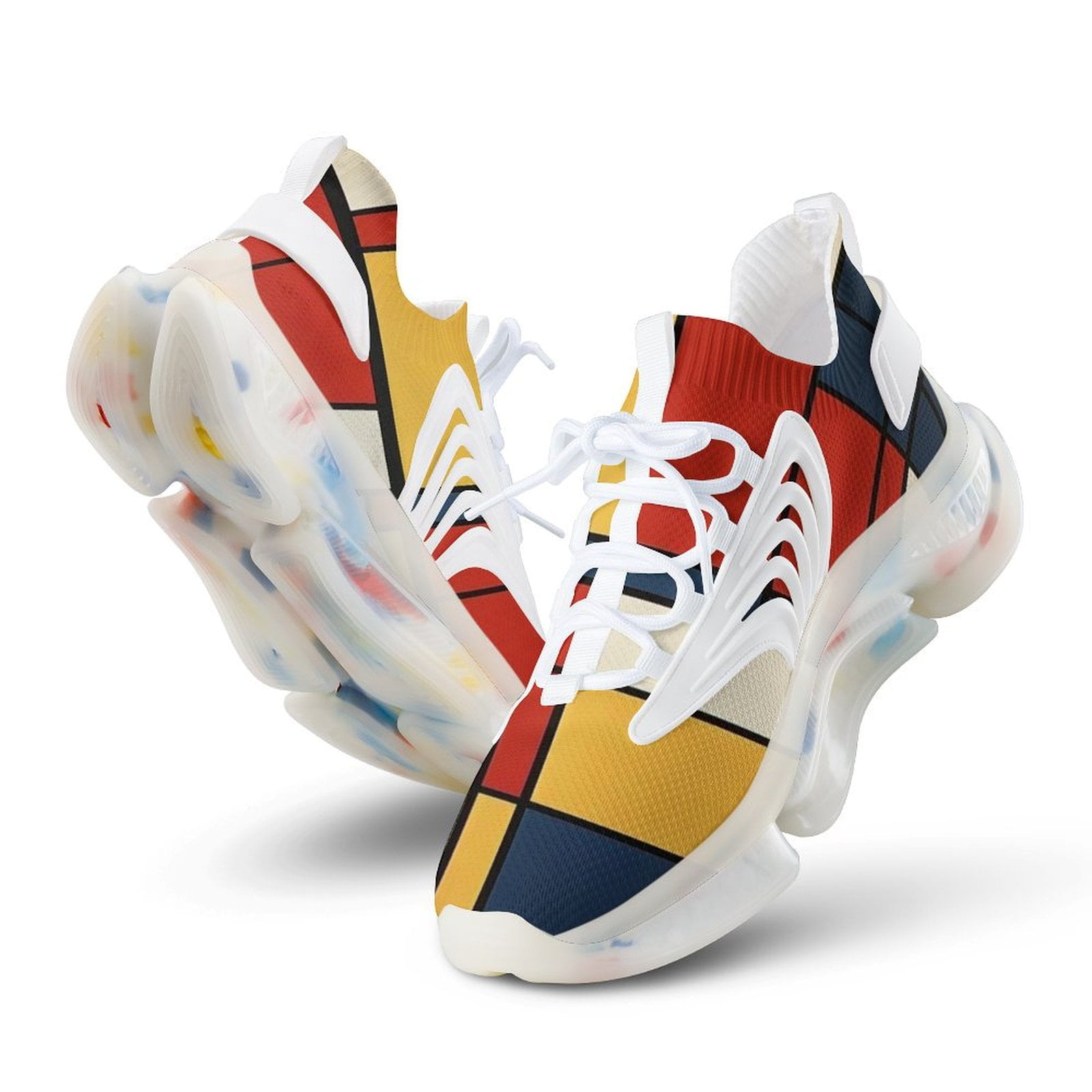 Mondrian Inspired（9） Walking Shoes for Men Woman Lightweight Tennis ...