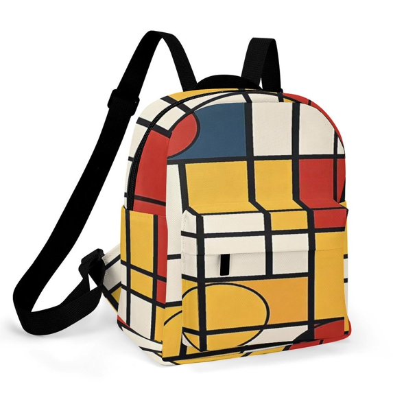 Mondrian Inspired Small Backpack Cute Mini Backpacks For Woman ...