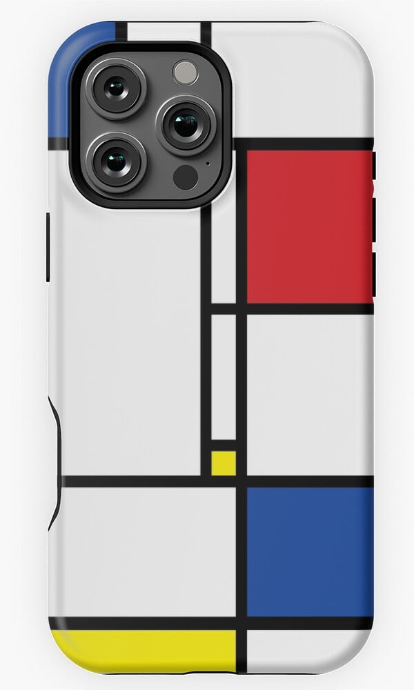 Mondrian Minimalist Art Phone Case for iPhone 16 15 14 13 12 11 Pro Max ...
