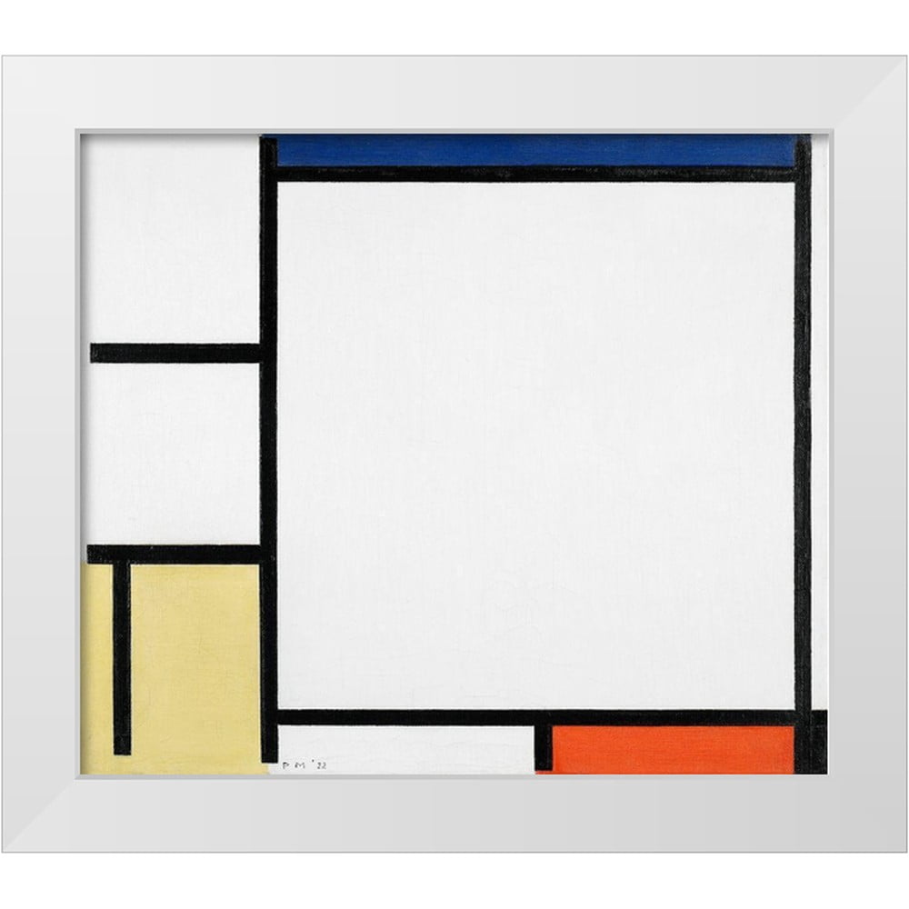 Mondrian, Piet 17x15 White Modern Wood Framed Museum Art Print Titled ...