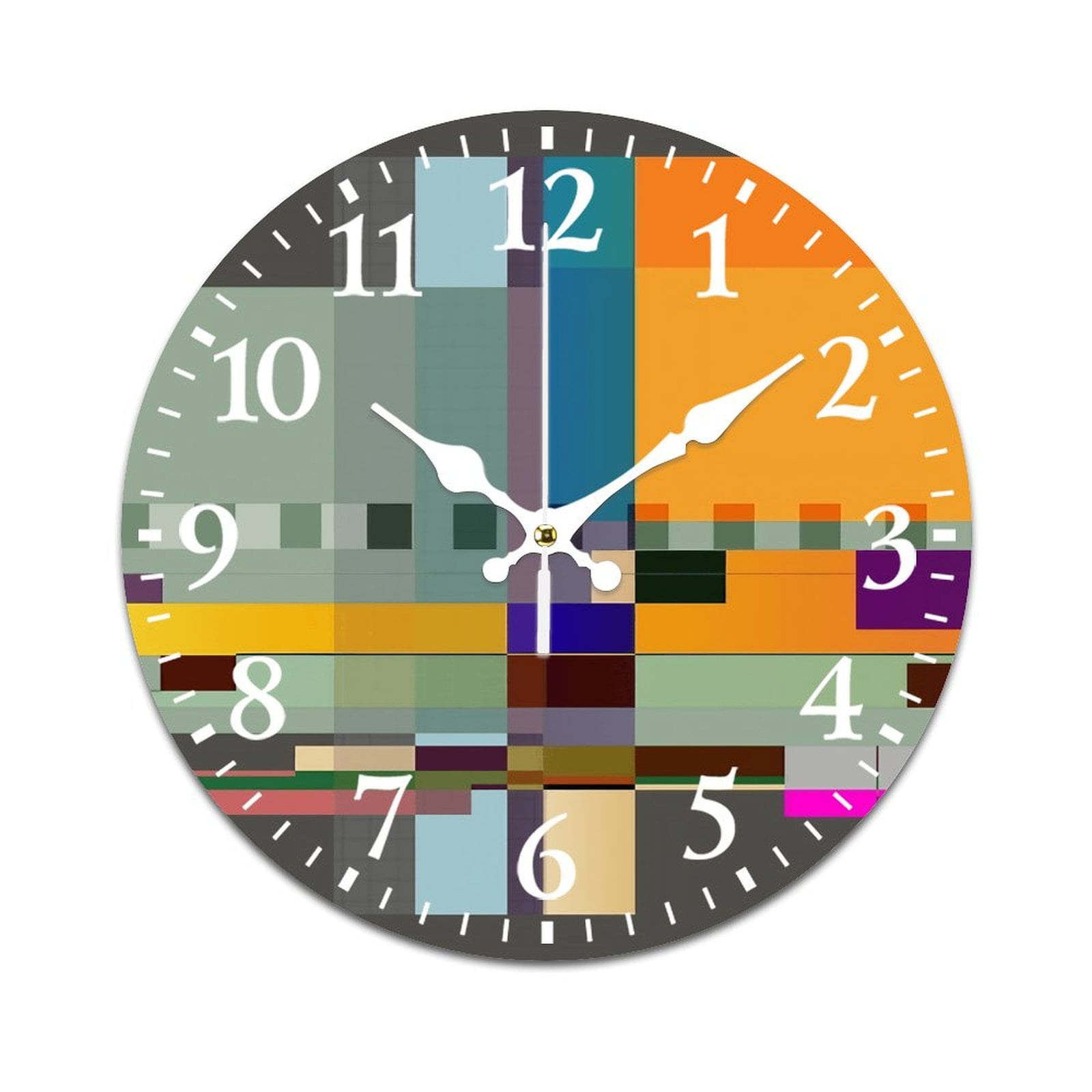 Mondrian Wall Clock Modern Design Clocks Wall Hanging Home Office ...