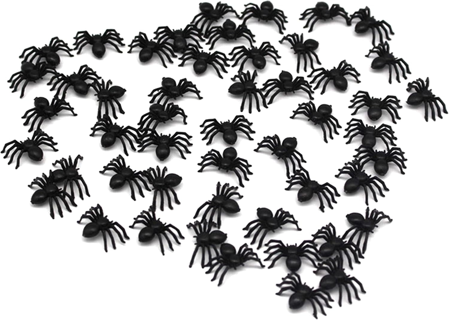 Monebena 100 PCS Mini Fake Spider，Plastic Black Spider Toys, Simulated ...