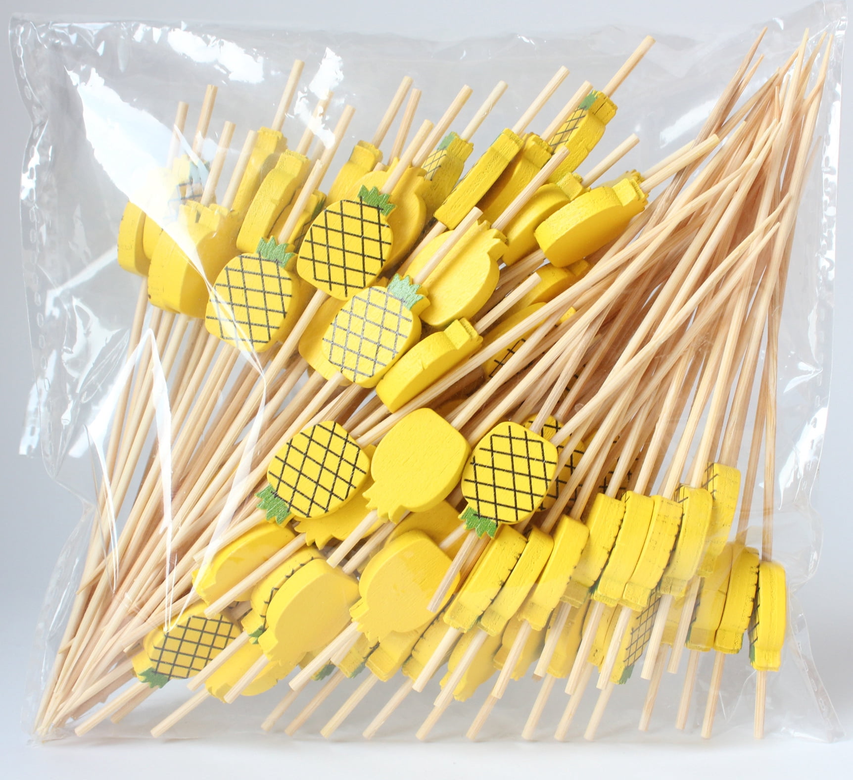 Monebena 100 Pcs Fruits Toothpicks Watermelon Pineapple Leaf Cocktail ...