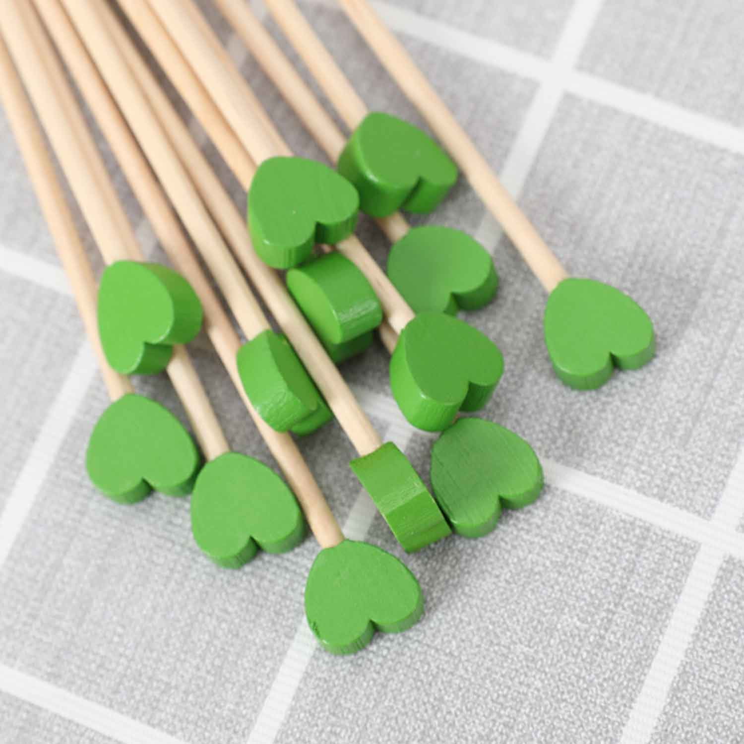 Monebena 100 Pcs Rock Candy Sticks Wood Swizzle Sticks Wood Cake Pop ...